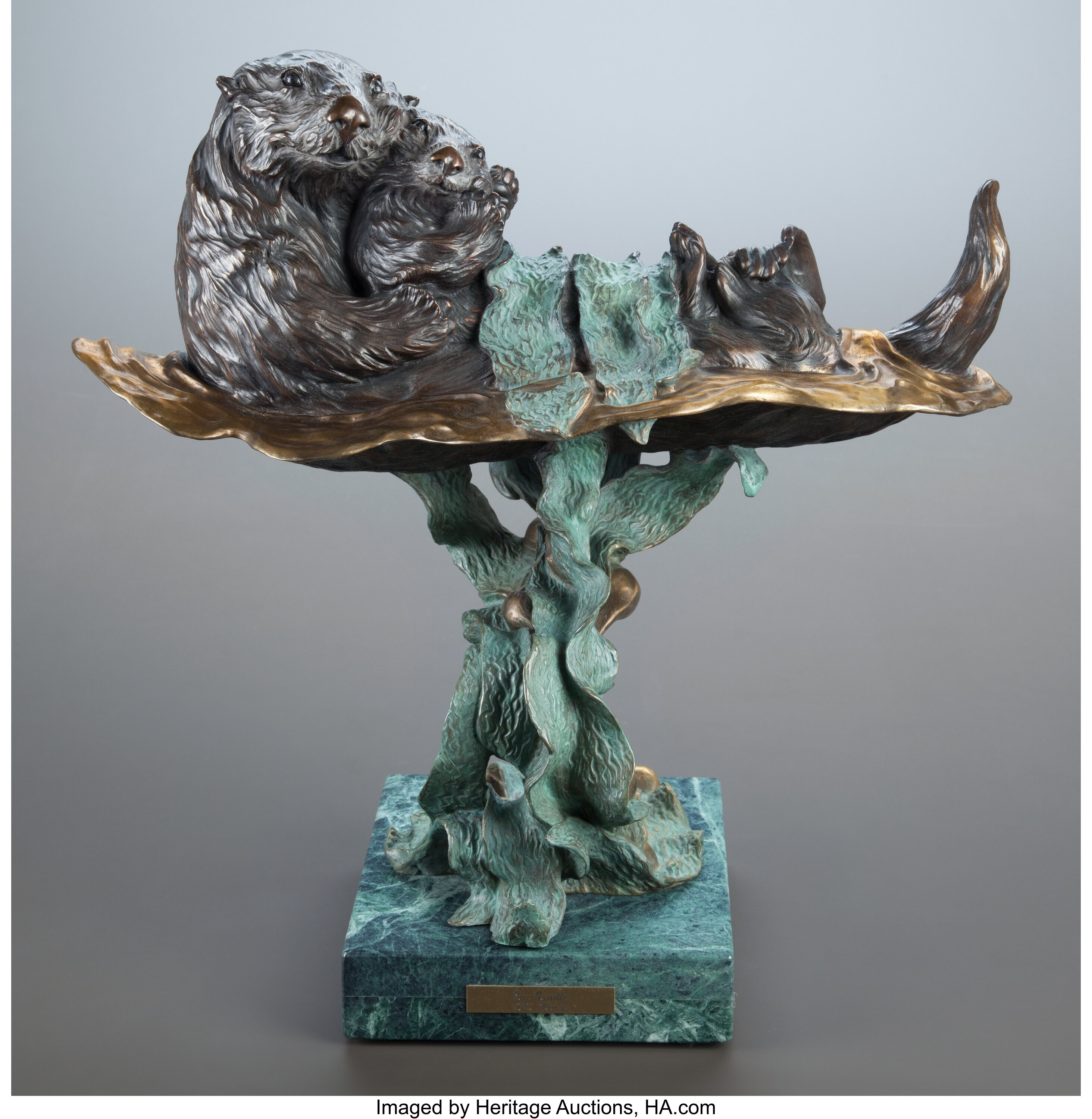 E.C. WYNNE (American, 20th Century). Sea Cradle. Bronze with patina ...
