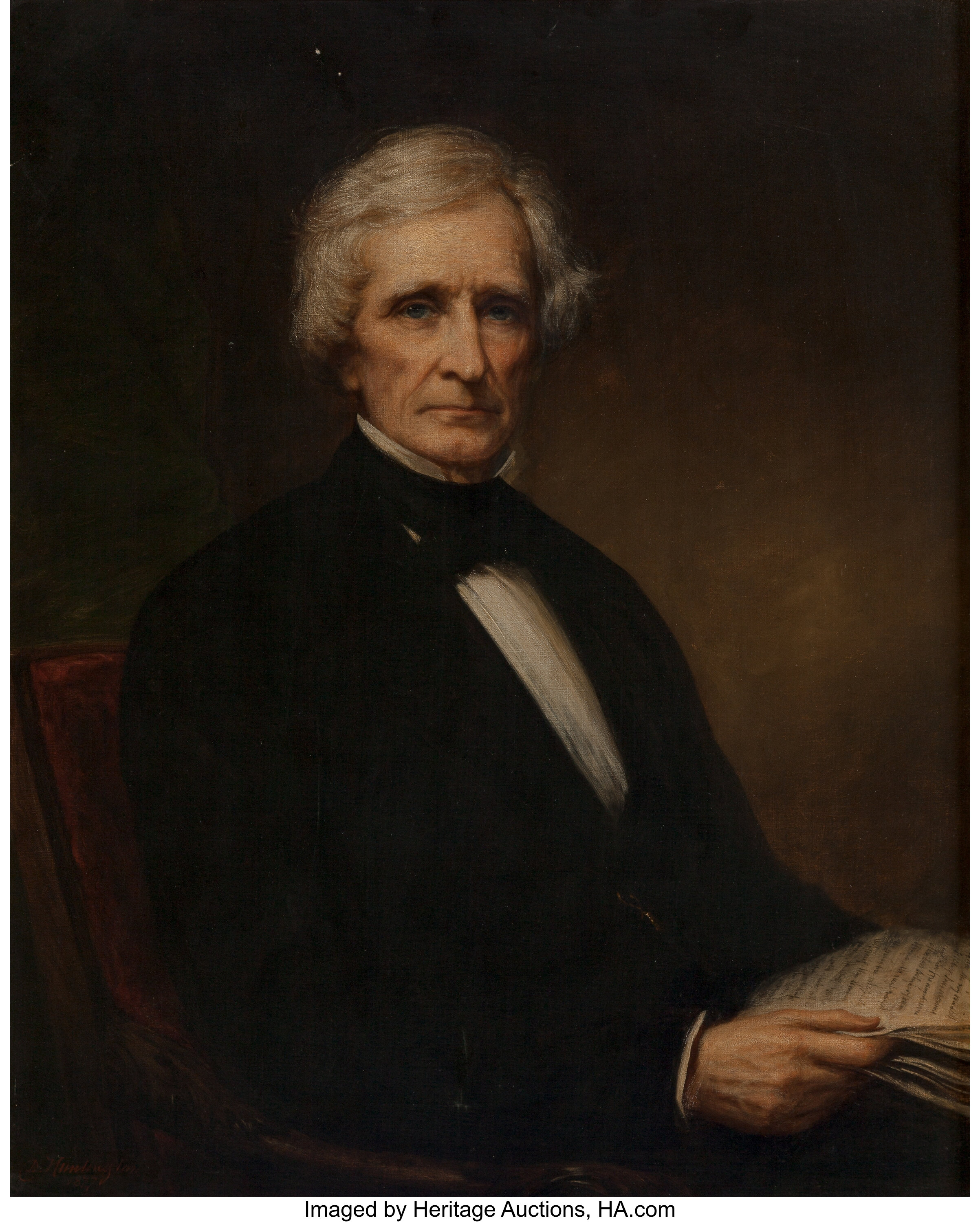 Daniel Huntington (American, 1816-1906). Portrait of Ezra Parmelee ...