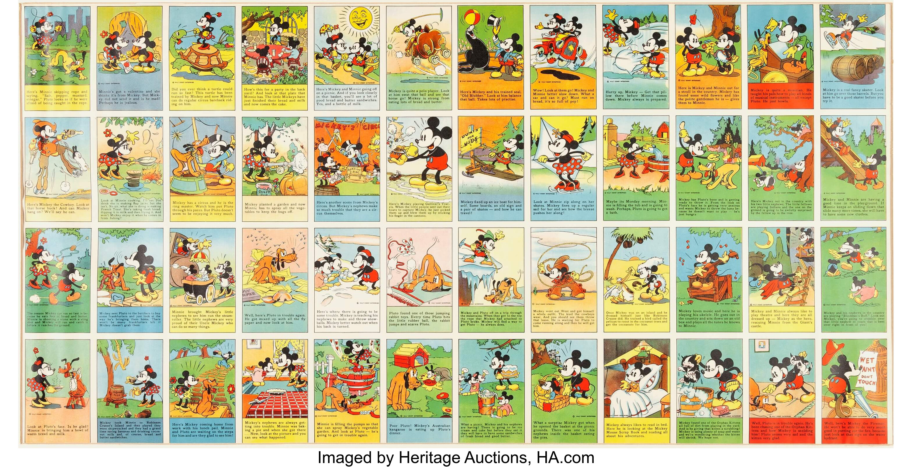 Mickey Mouse Recipe Scrap Book and Uncut Sheet of Recipe Pictures | Lot ...