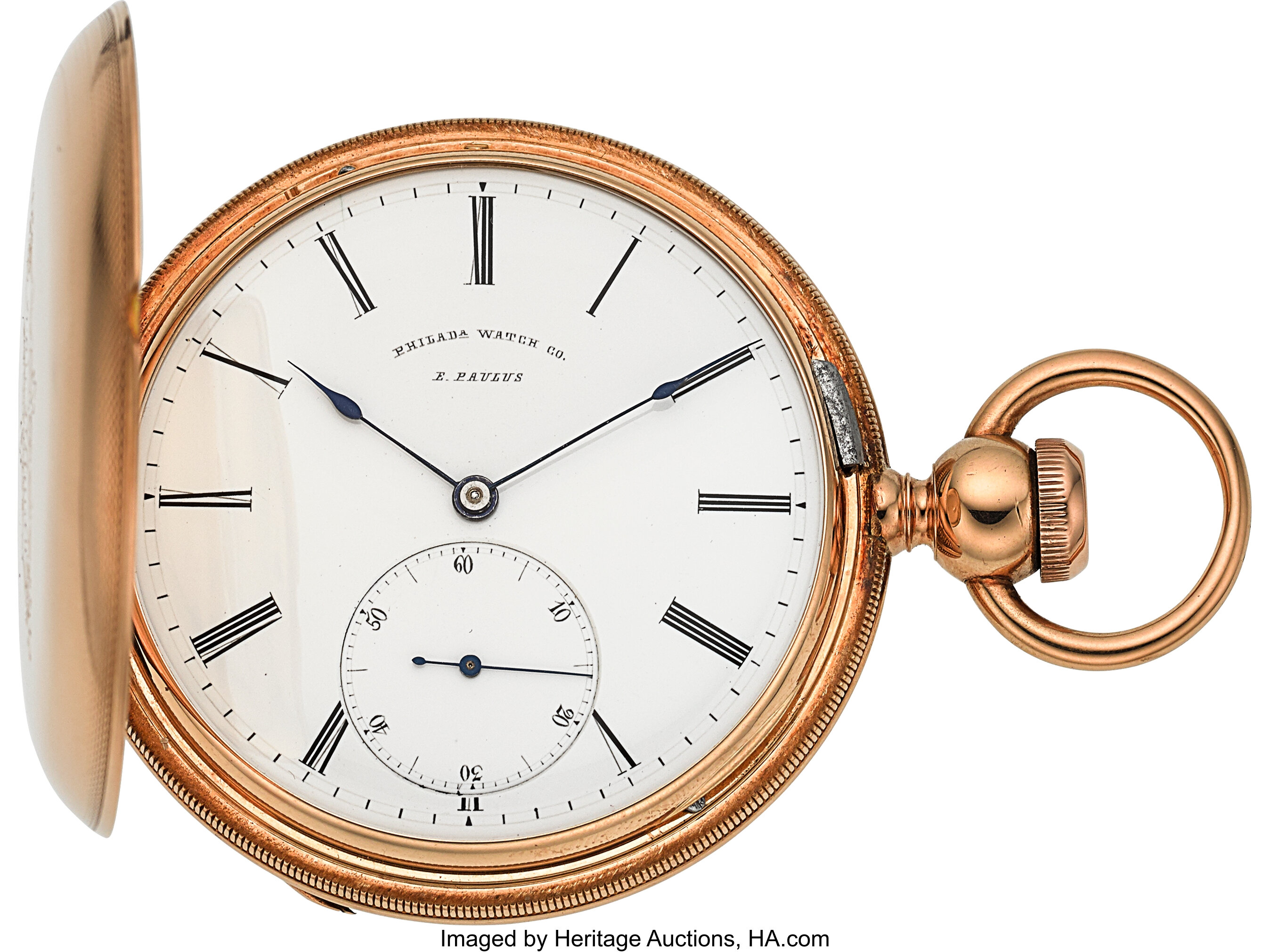 Philadelphia Watch Co. Rare 18k Gold 19 Jewel Key Wind, circa 1870 ...