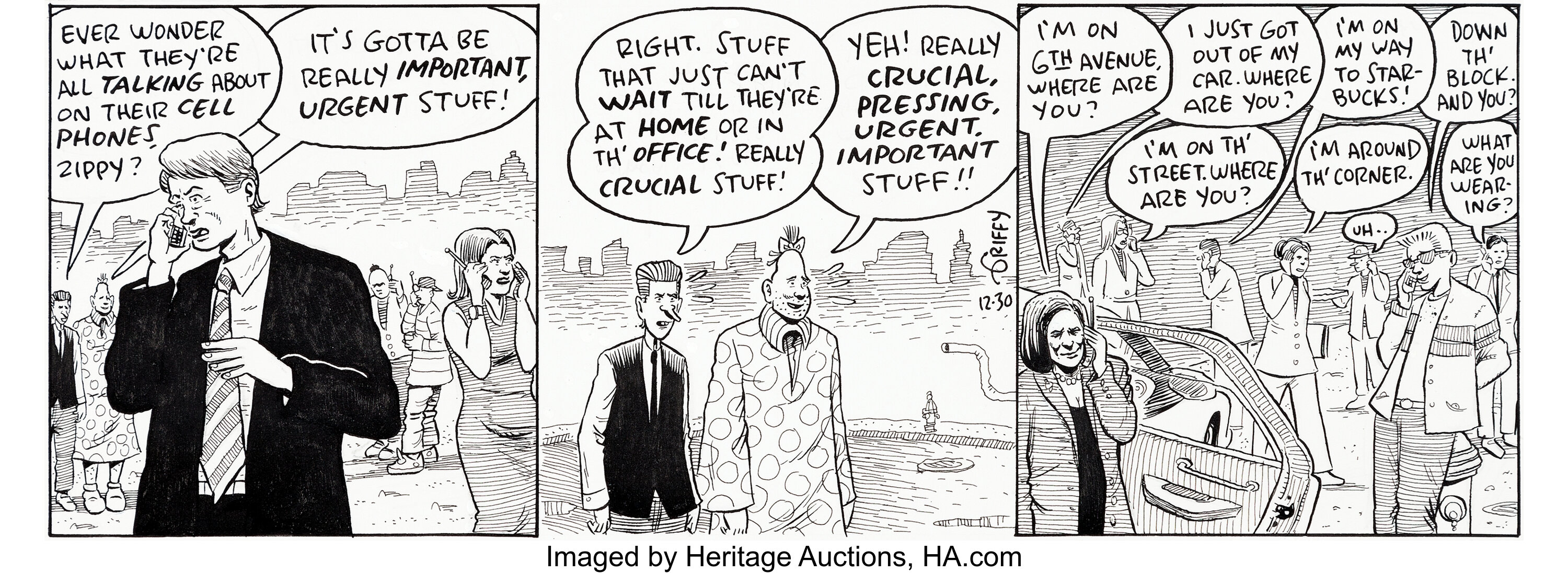 Bill Griffith Zippy the Pinhead Comic Strip Original Art dated | Lot ...
