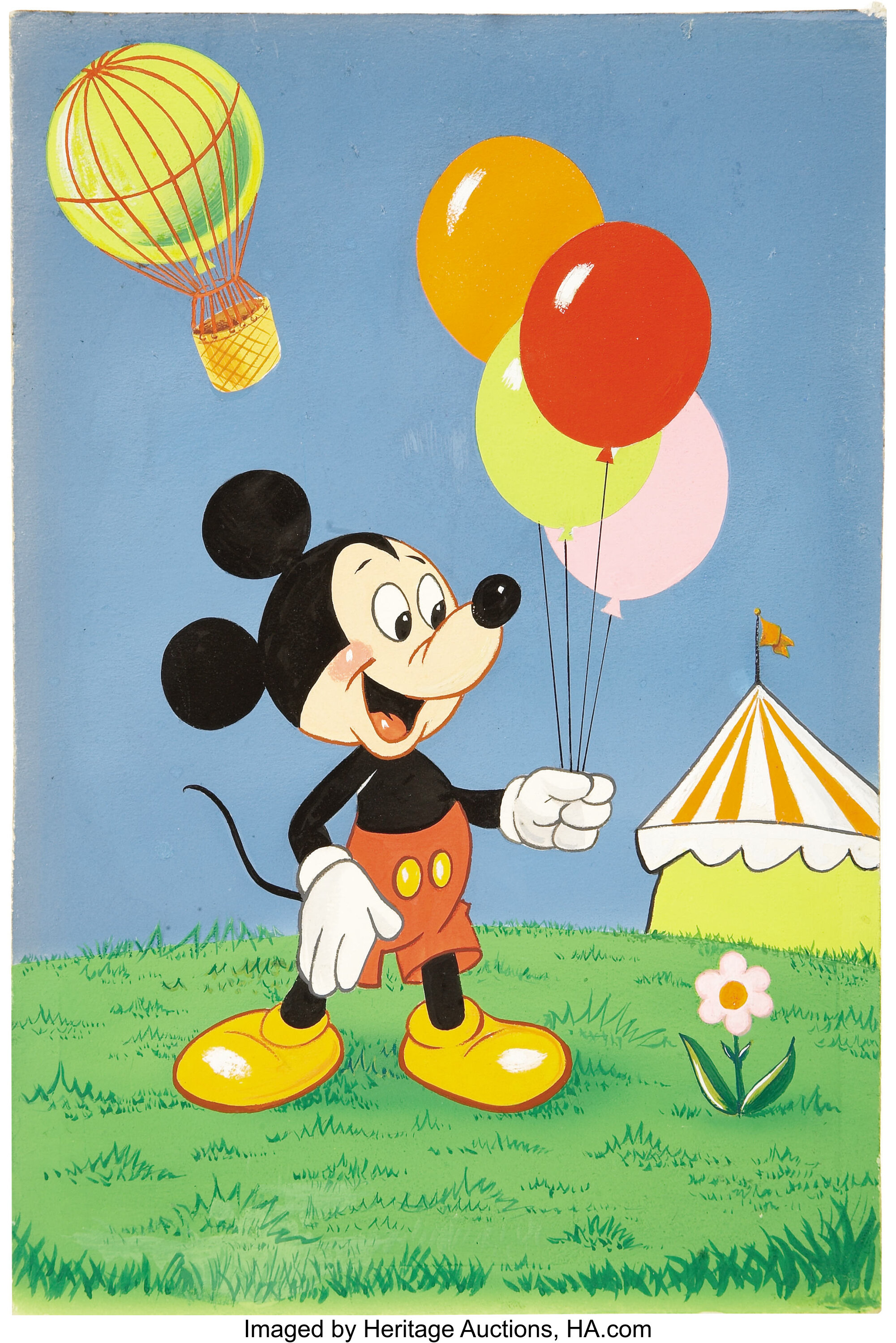 AMERICAN ILLUSTRATOR (20th Century) . Mickey Mouse Floor Puzzle Art ...
