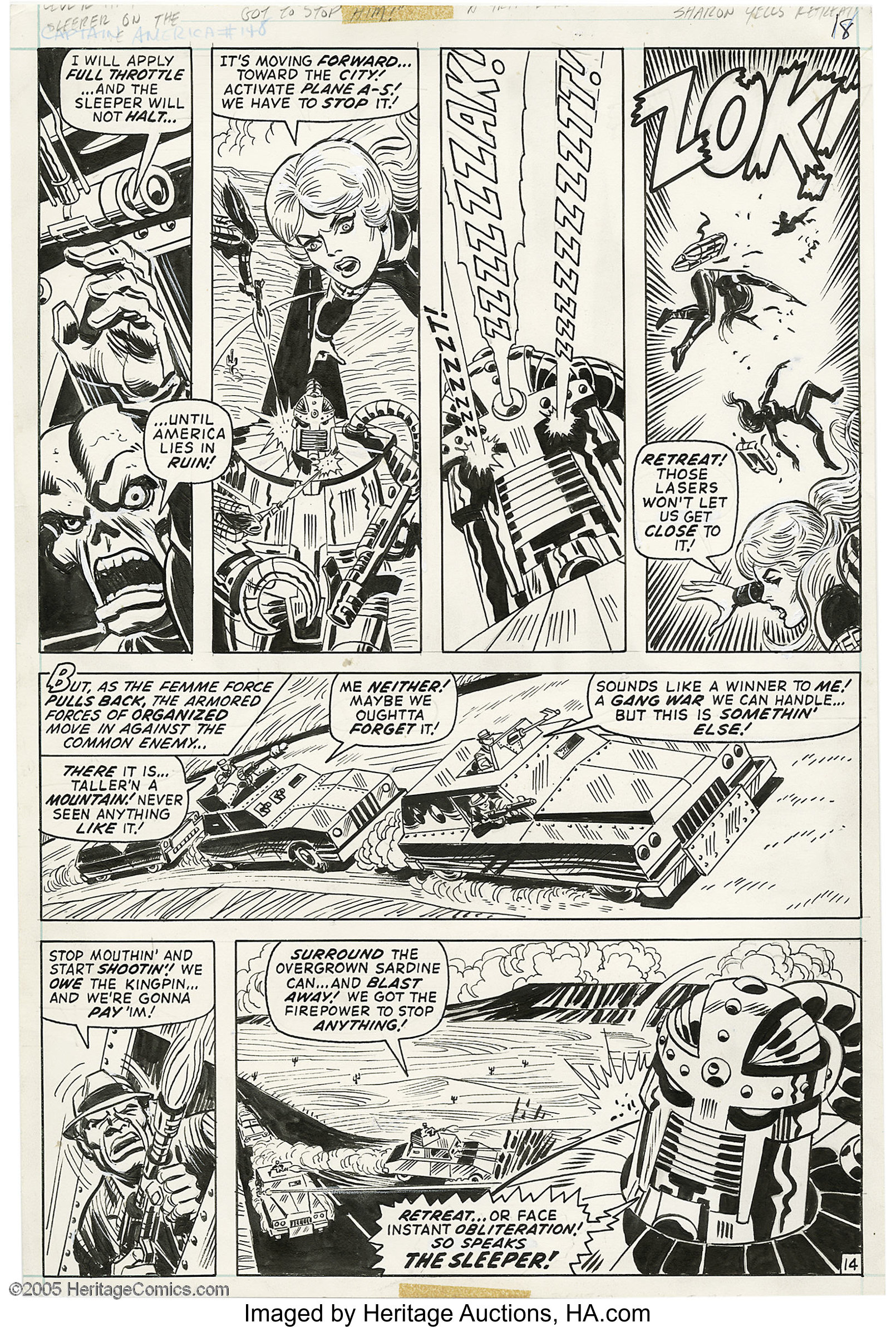 Sal Buscema and John Romita Sr. - Captain America #148 page 14 | Lot ...