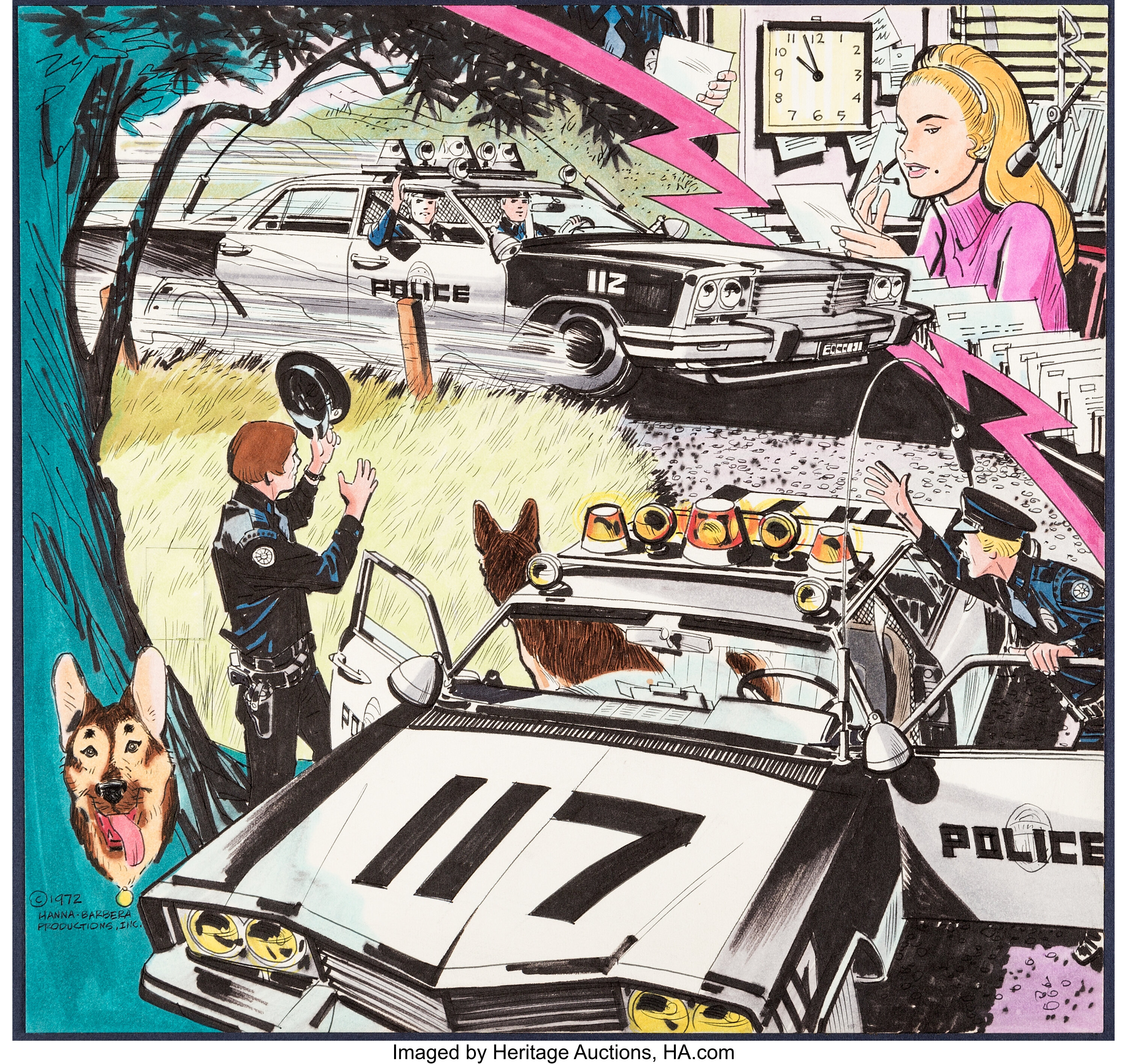 Alex Toth The Bionic Wolf Animation Concept Art Original Art | Lot ...