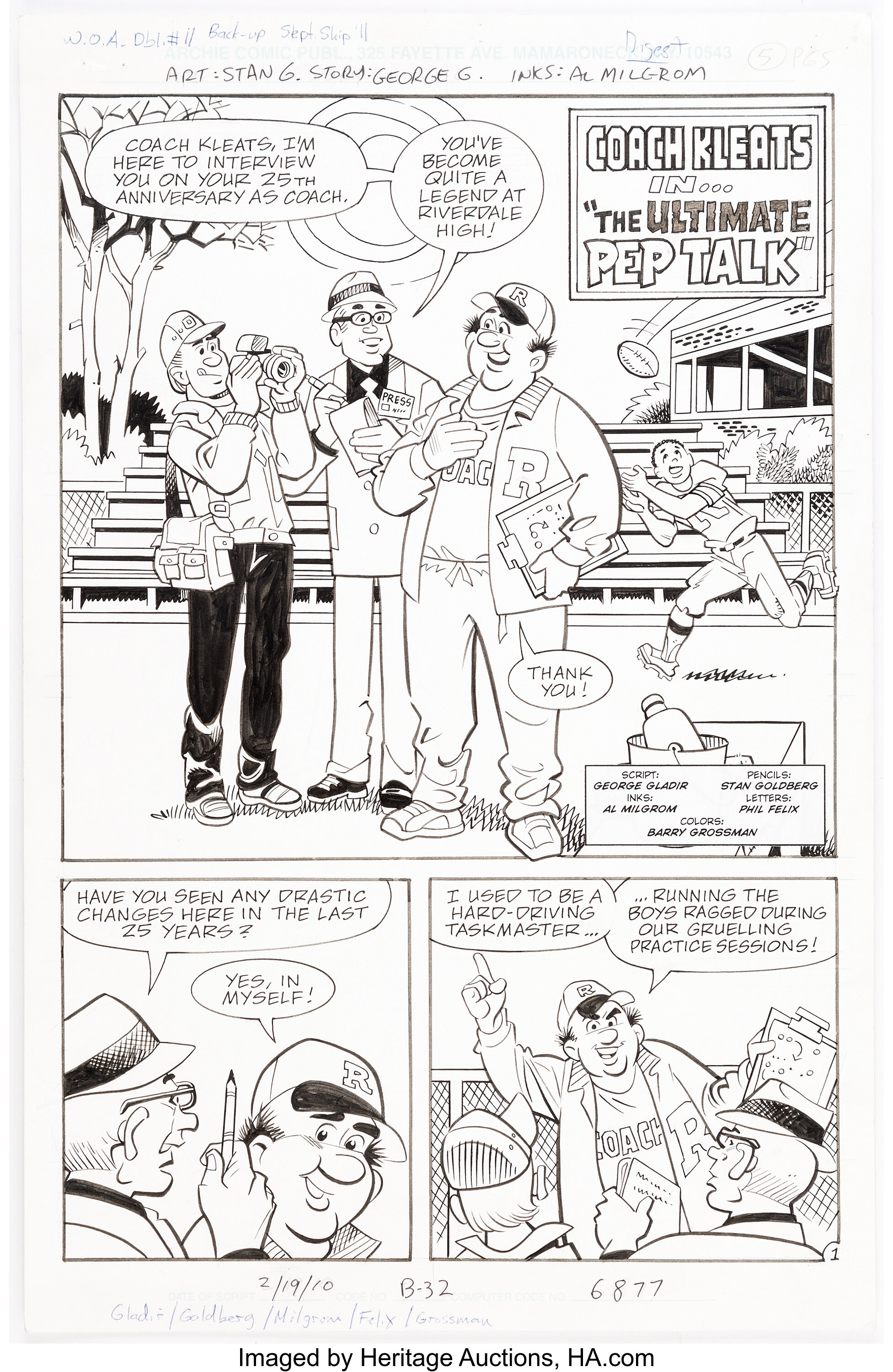 Stan Goldberg and Al Milgrom World of Archie Double Digest #11 | Lot ...