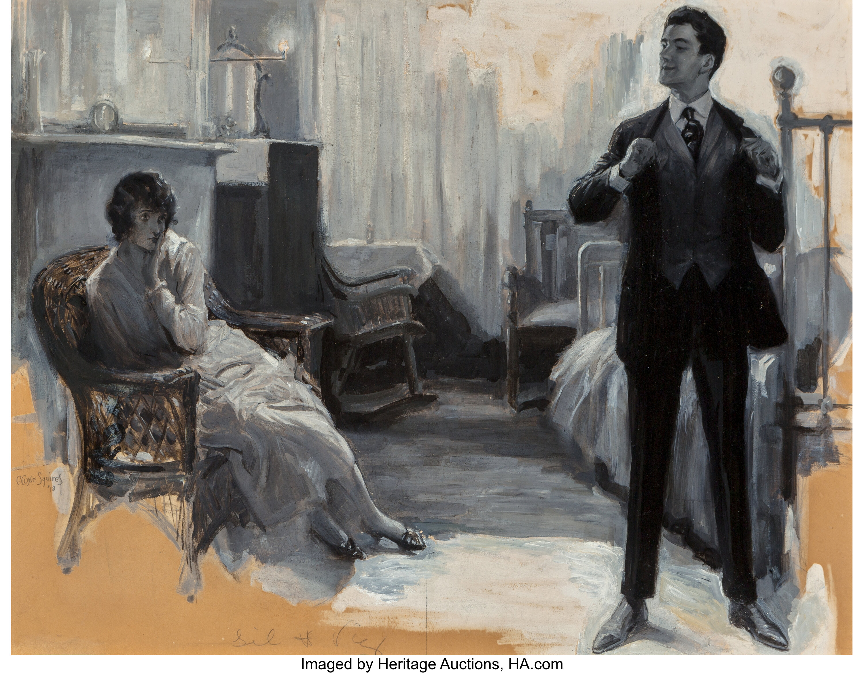 Charles (C. Clyde) Squires (American, 1883-1970). Mrs. Ryder's | Lot ...