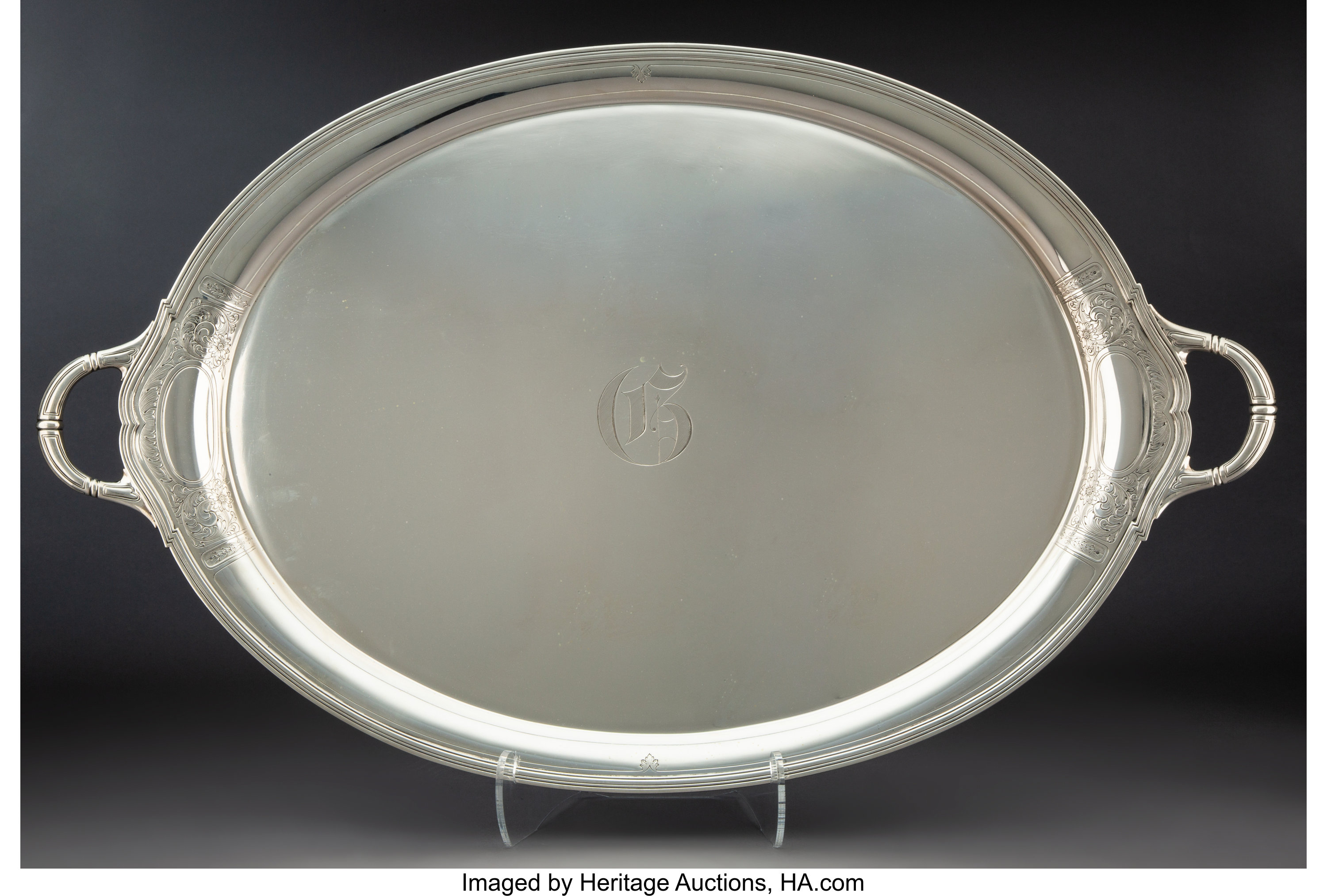 A Gorham Mfg. Co. Two-Handled Silver Tray, Providence, Rhode | Lot ...
