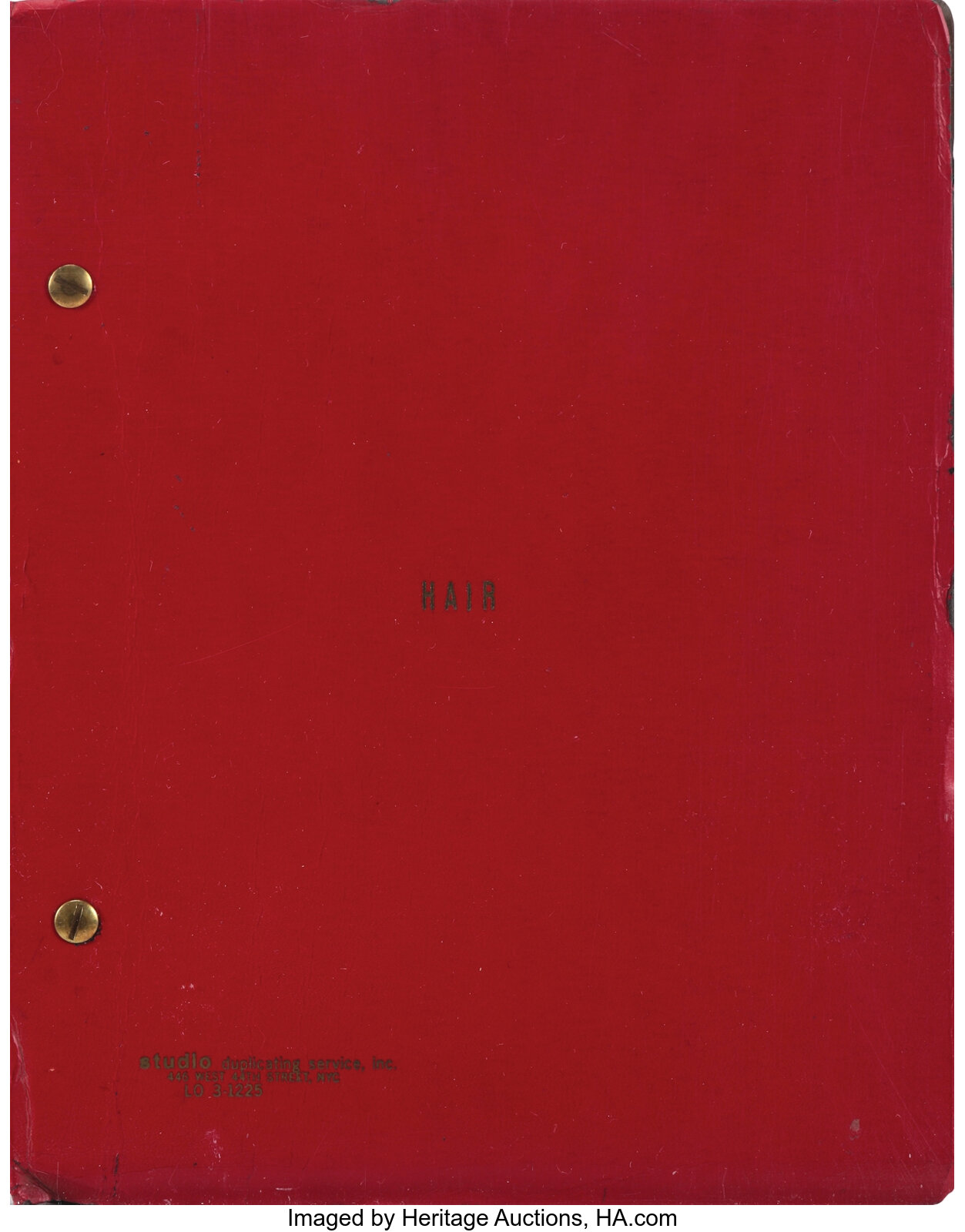 Hair original Broadway musical stage play script.... Movie/TV | Lot ...
