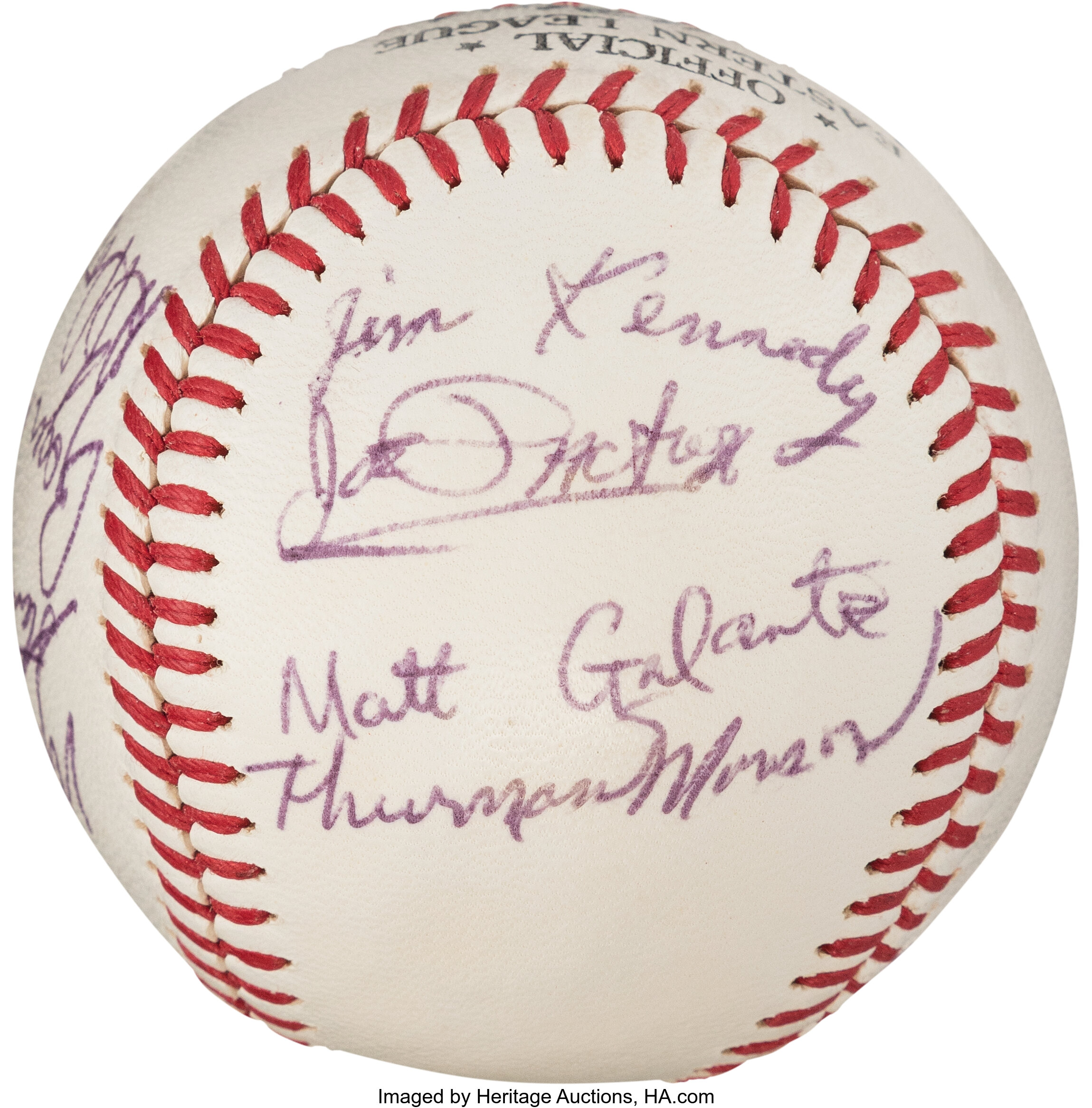 1968 Binghamton Triplets Team Signed Baseball with Thurman | Lot #57488 ...