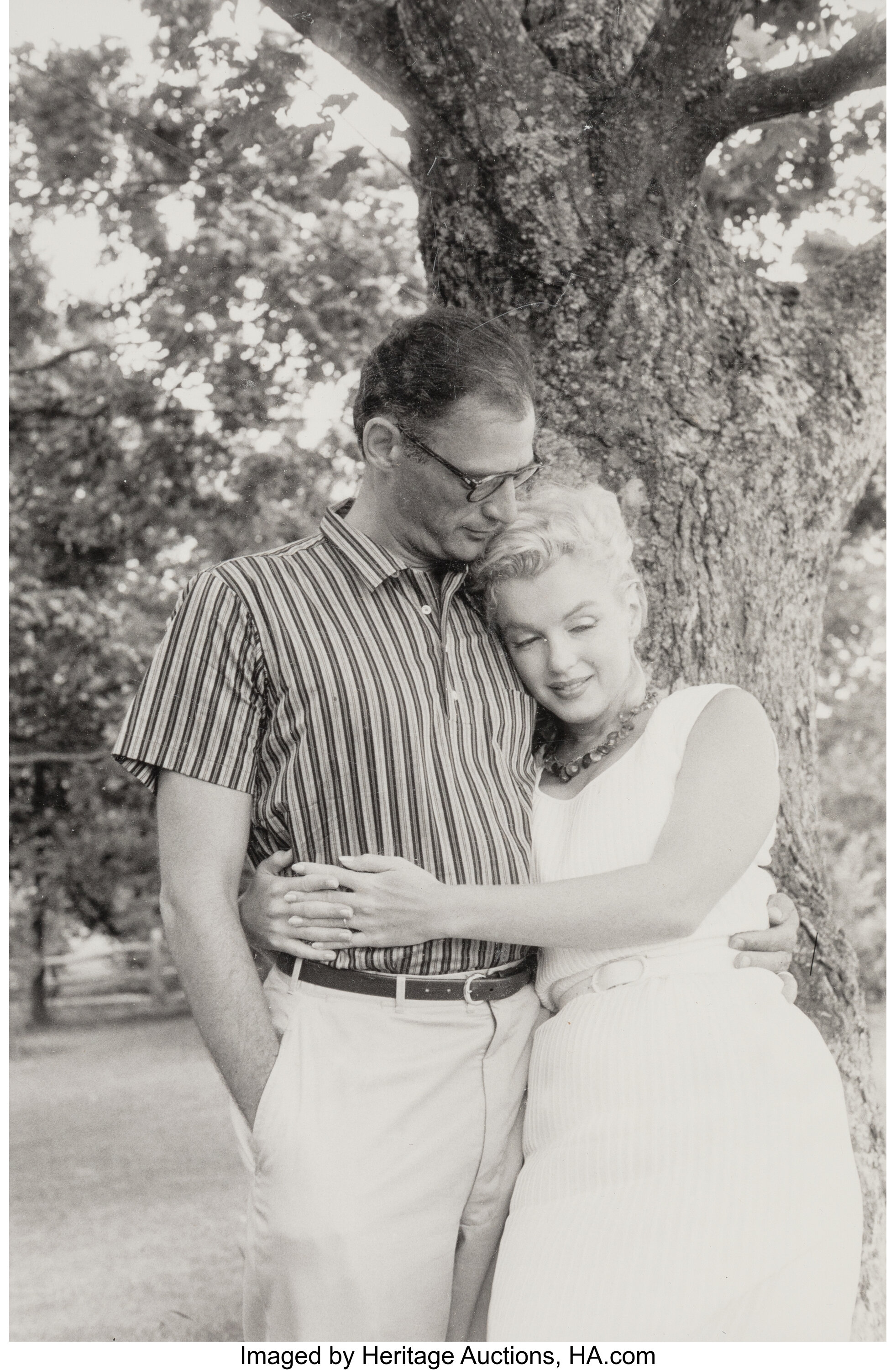 Sam Shaw (American, 1912-1999). Marilyn Monroe and Arthur Miller, | Lot ...