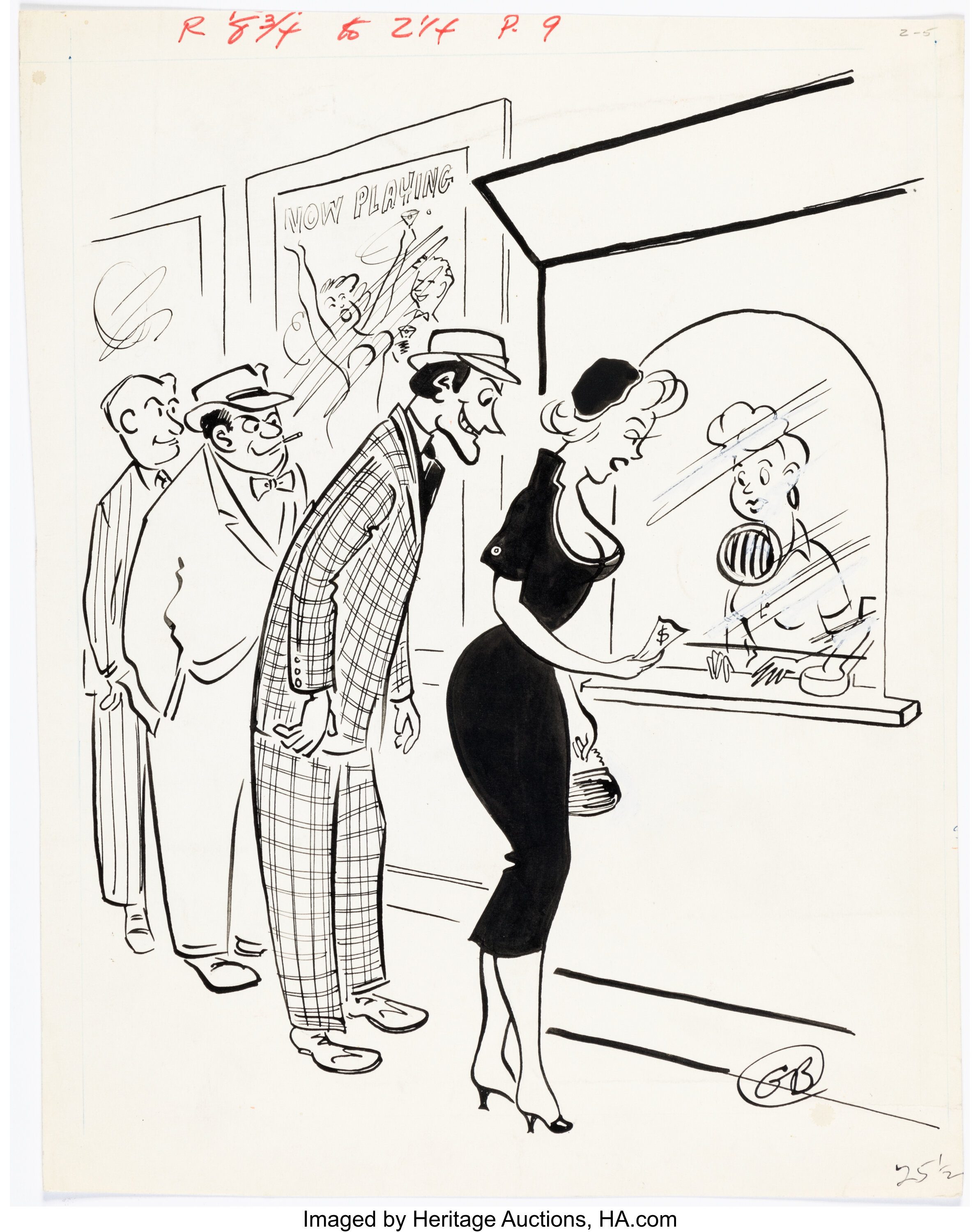 Gordon Bartlett Cartoon Gee-Whiz Single Panel Gag Cartoon | Lot #48013 ...