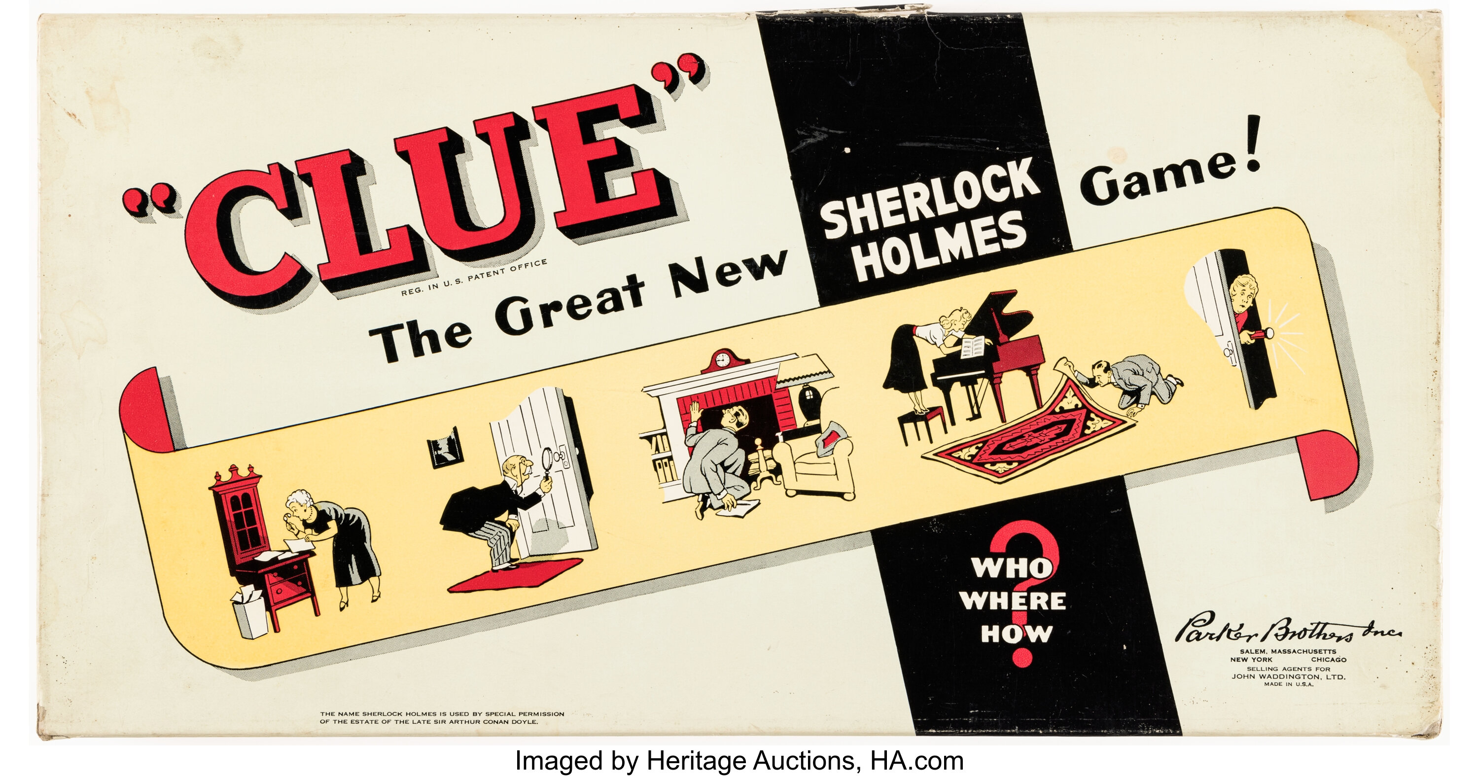 Clue - Board Game (Parker Brothers, 1950).... Memorabilia | Lot #13327 ...