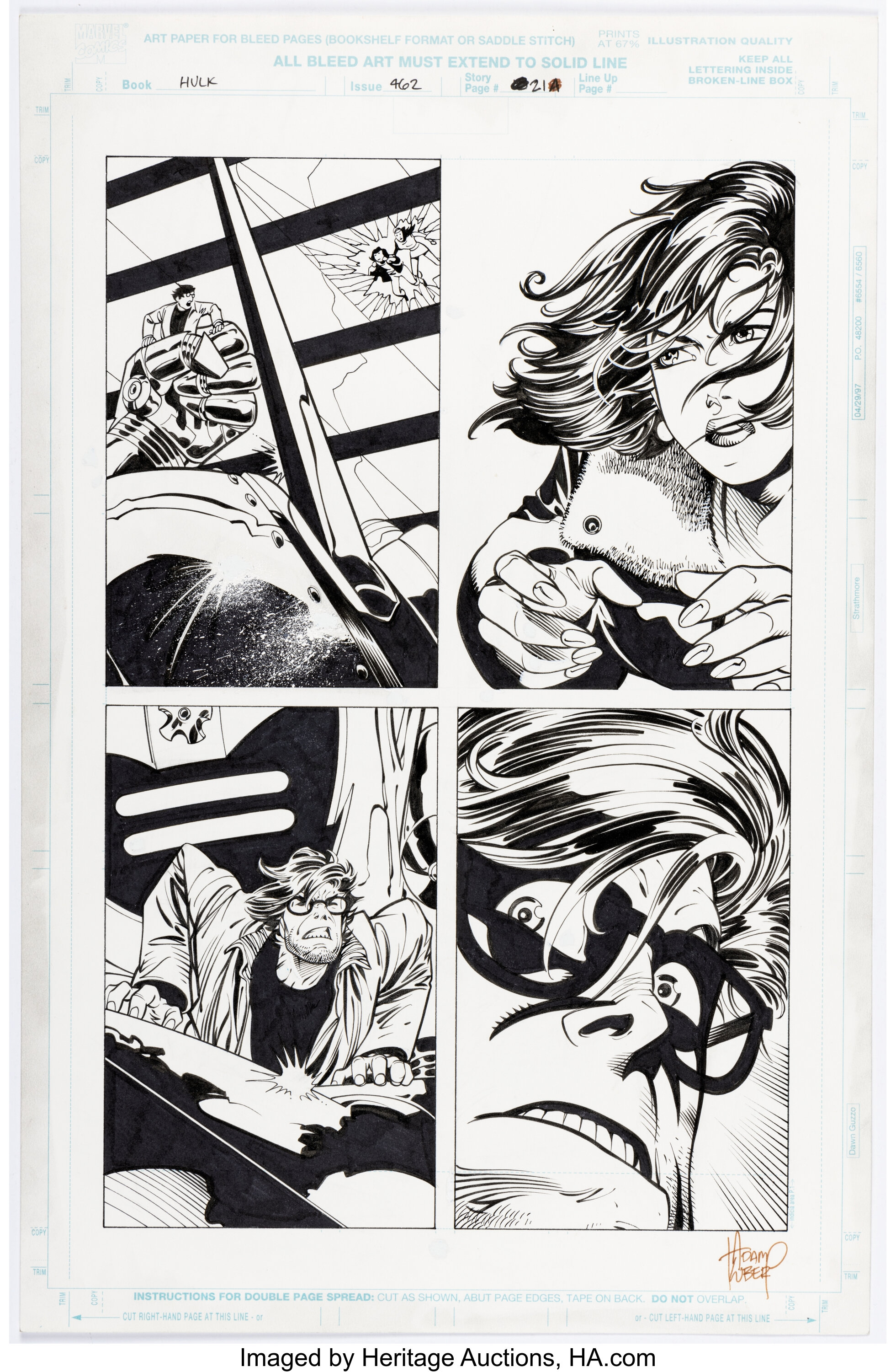 Adam Kubert and Mark Farmer The Incredible Hulk #462 Story Page 21 ...