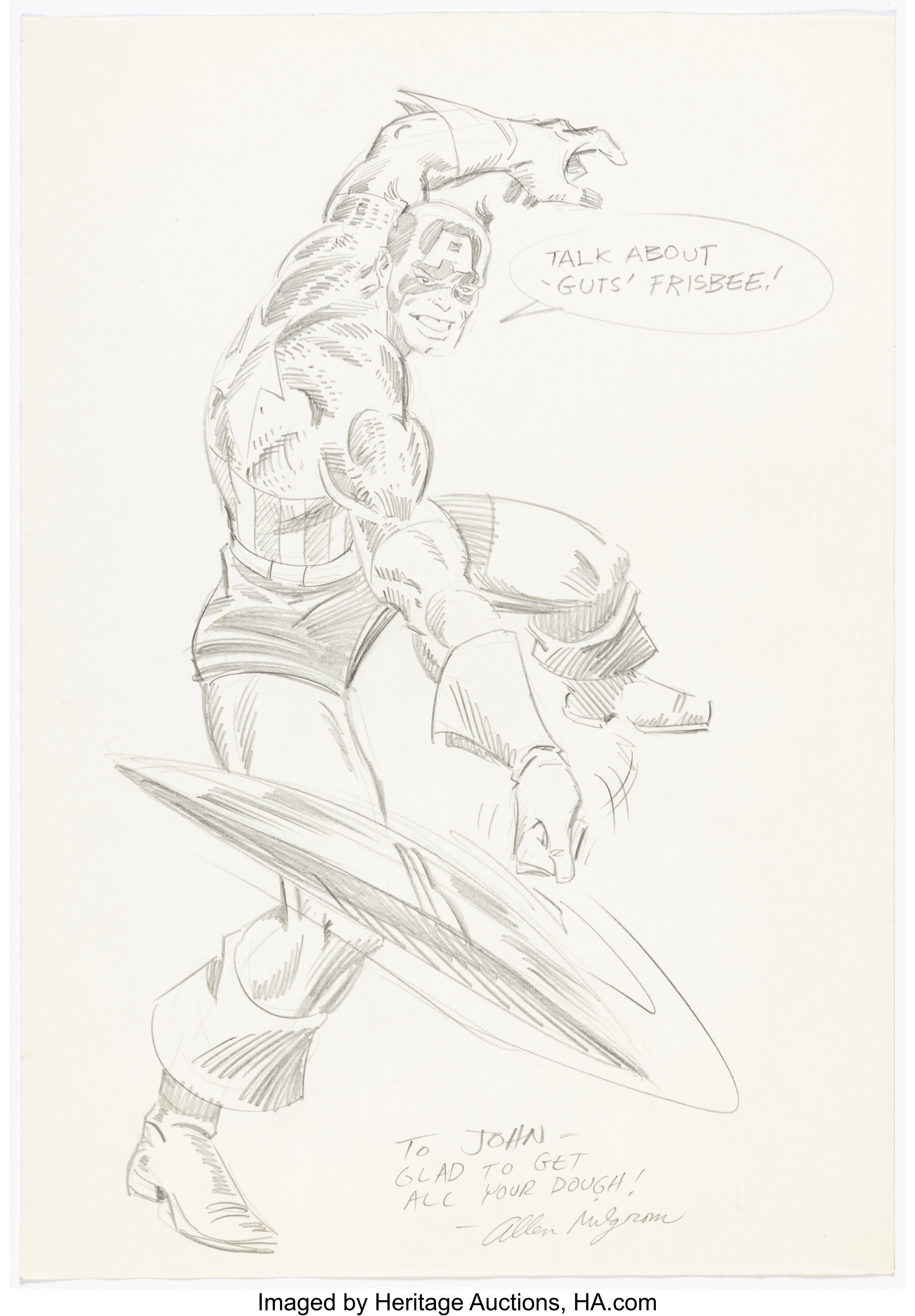 Al Milgrom - Captain America Sketch Illustration Original Art | Lot ...