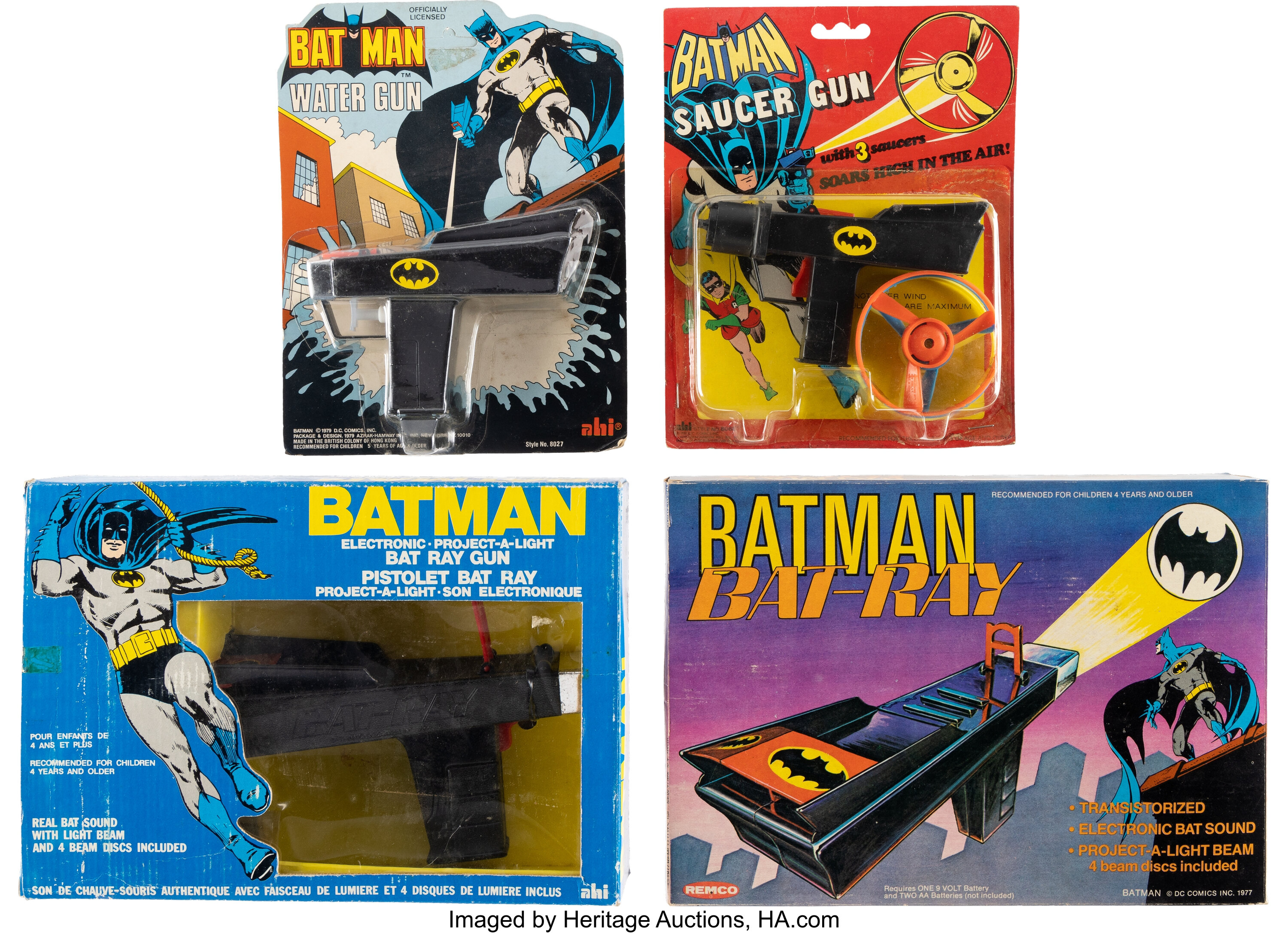 Batman Gun Lot (Remco / AHI, 1977-79).... Movie/TV Memorabilia Toys ...