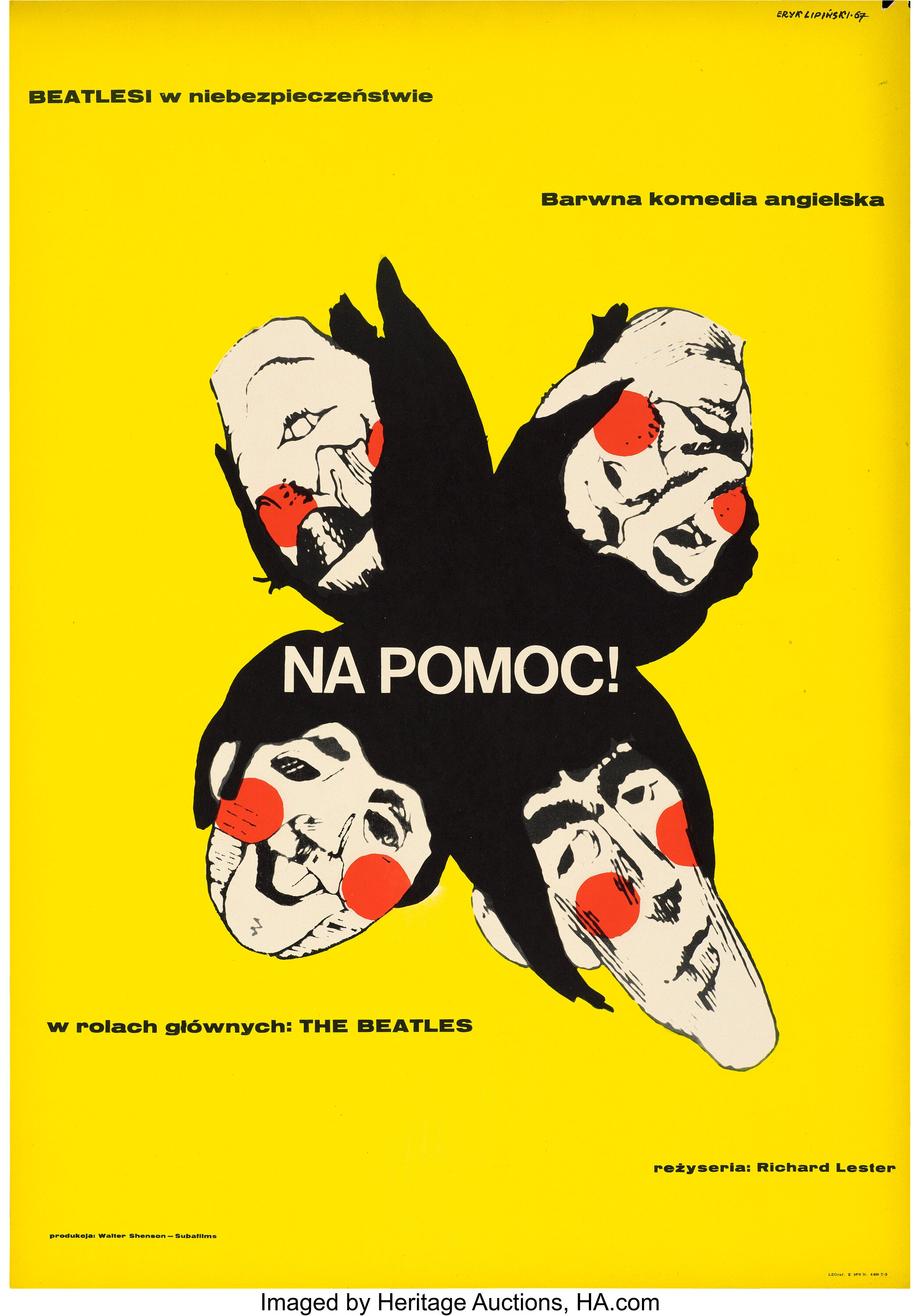 Help! (United Artists, 1968). Rolled, Very Fine/Near Mint. | Lot #86994 ...