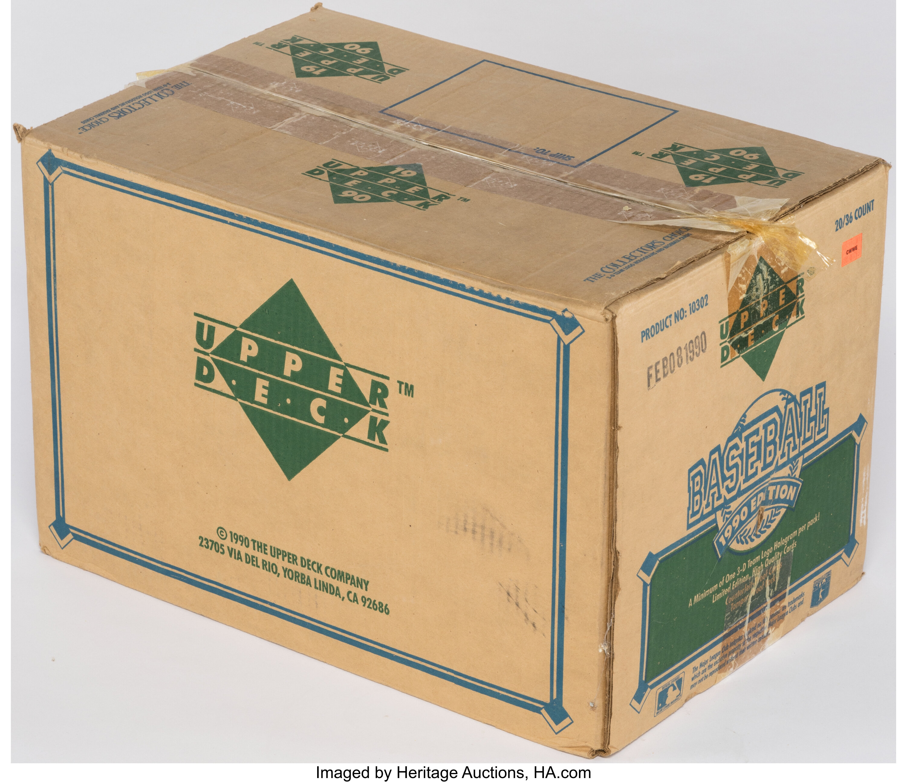 1990 Upper Deck Baseball Low Number Case With 20 Unopened Boxes. | Lot ...