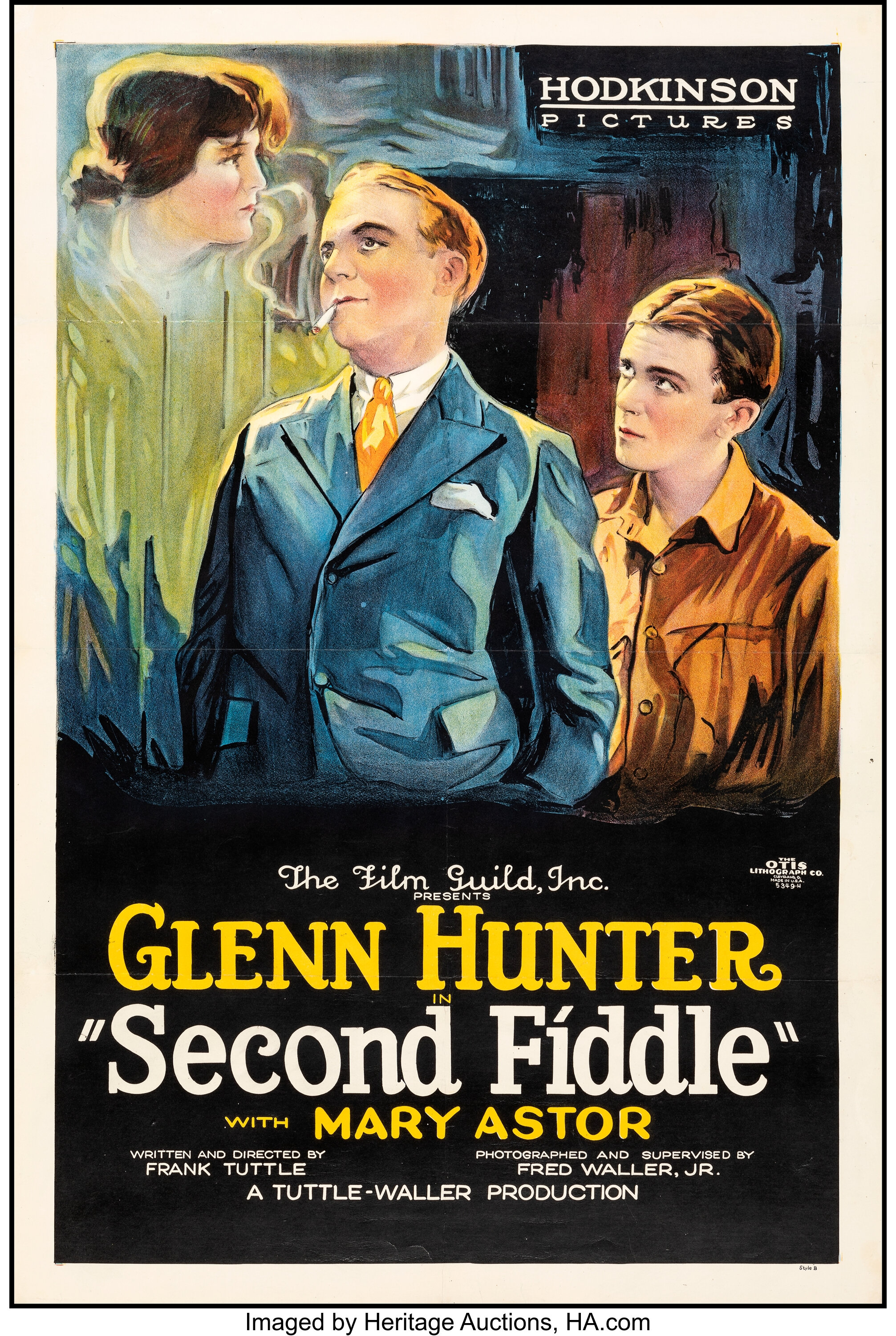 Second Fiddle (Hodkinson Pictures, 1923). Very Fine- on Linen. One ...