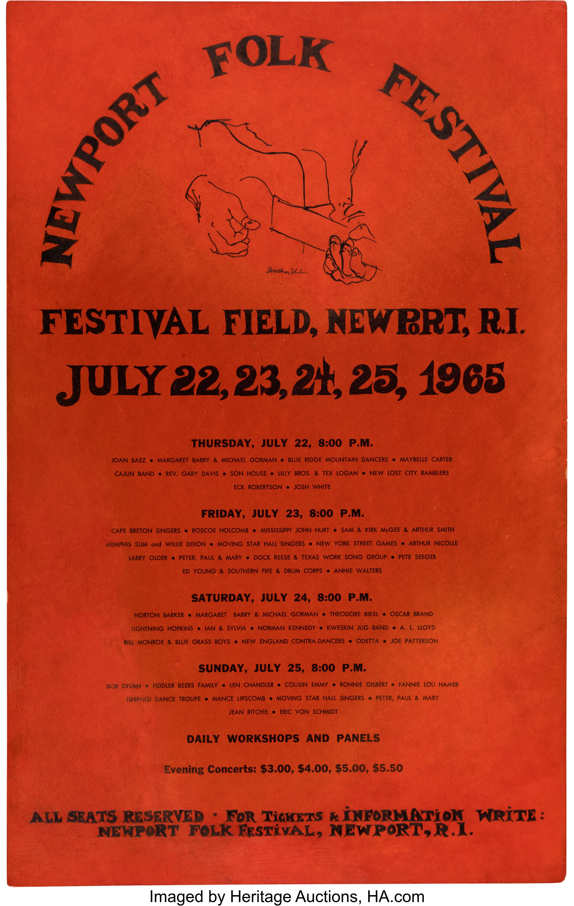Bob Dylan "Goes Electric" 1965 Newport Folk Festival Concert | Lot ...