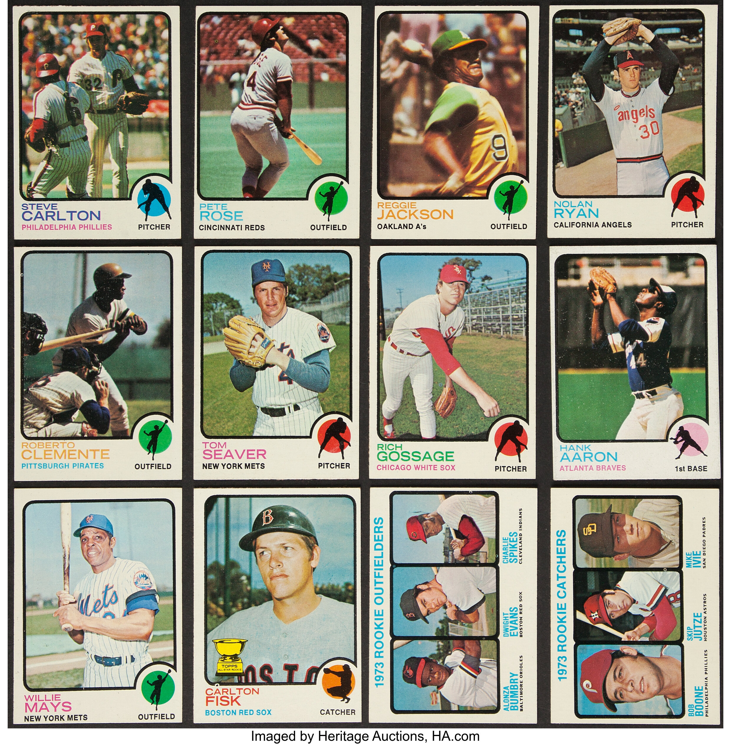 1973 Topps Baseball Near-Complete Set with Team Checklists | Lot #43057 ...