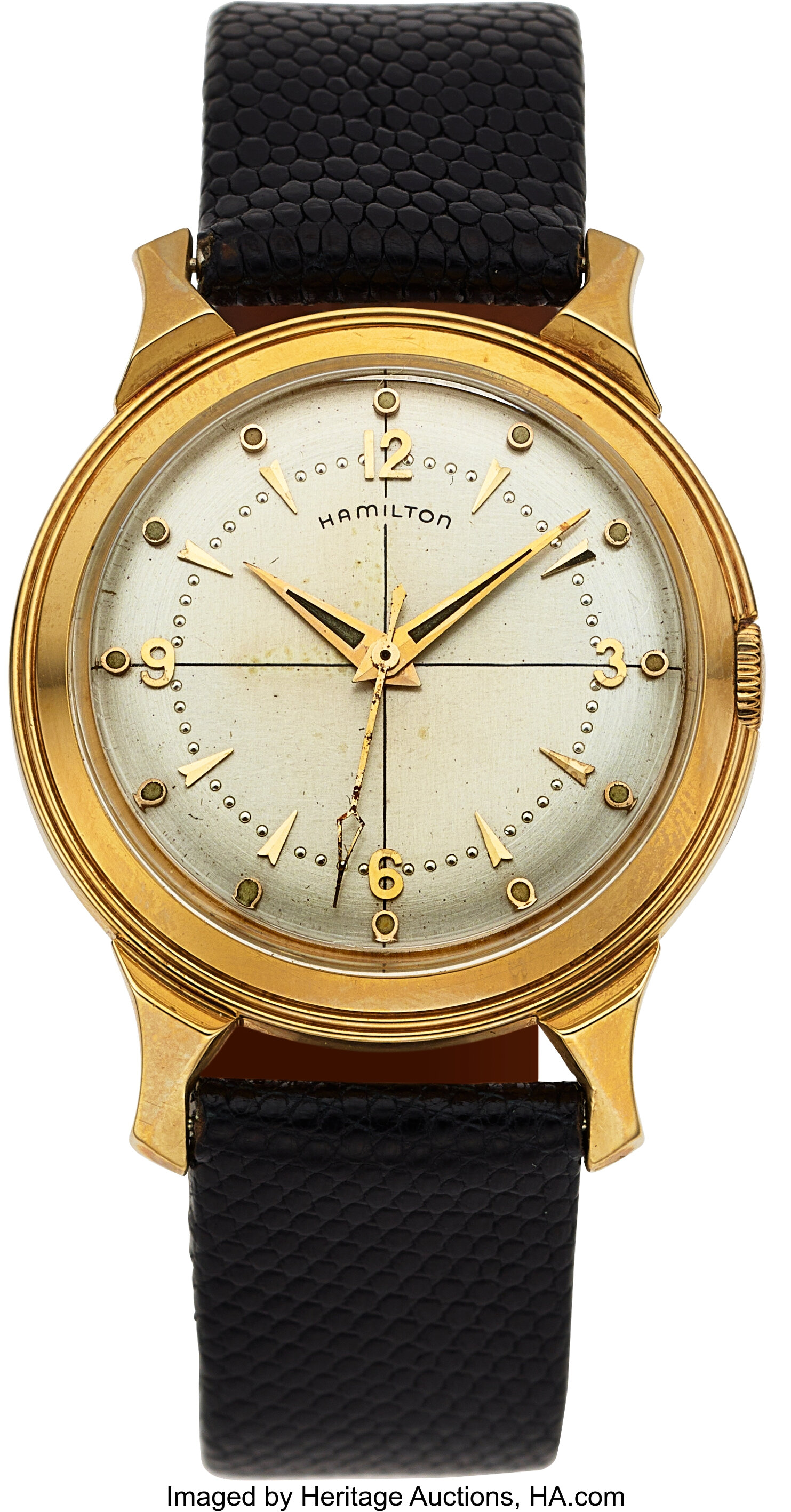 Hamilton, 14k Yellow Gold "Stormking II" Circa 1955. ... Timepieces ...