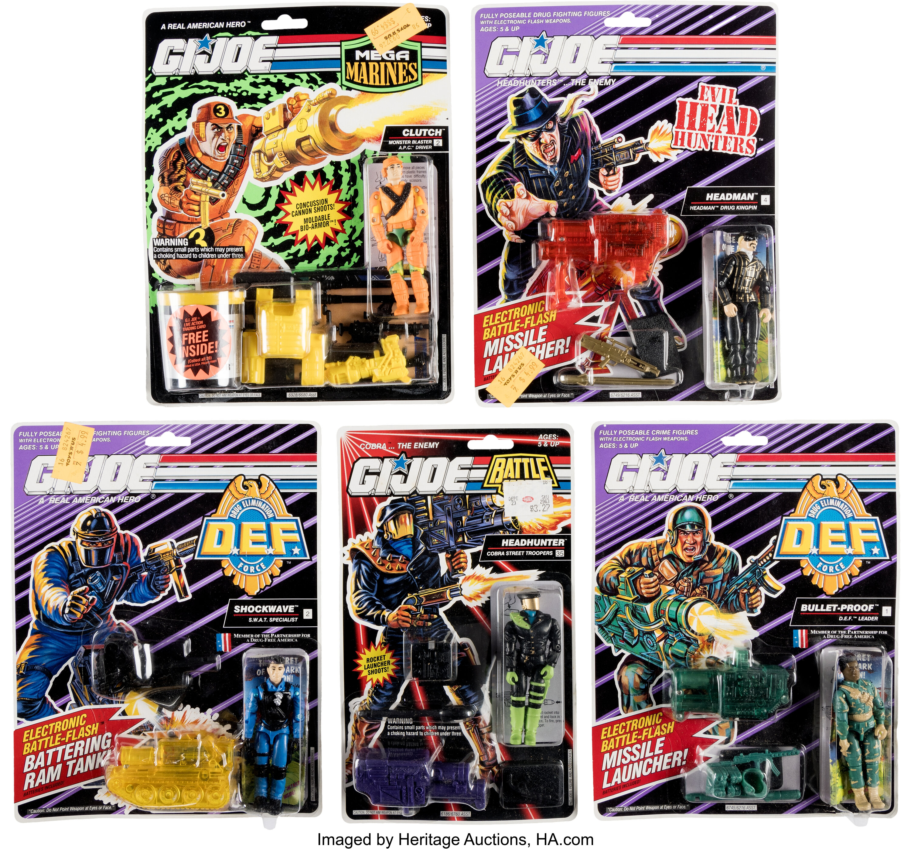 G.I. Joe Evil Head Hunters, Mega Marines, and DEF Lot of 5 (Hasbro ...