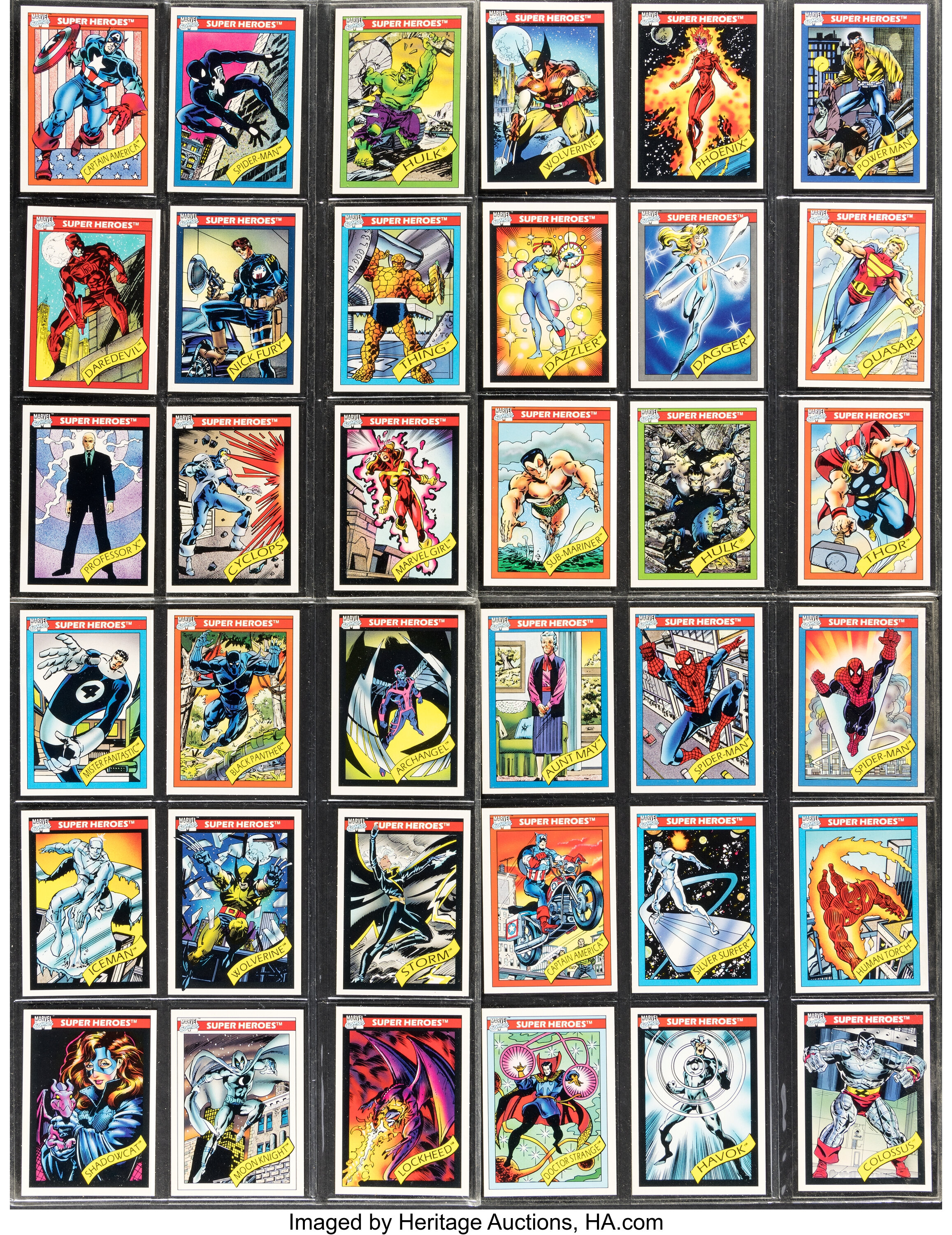 1990 Impel Marvel Universe Series 1 - Complete Set of 162 & 5 | Lot ...
