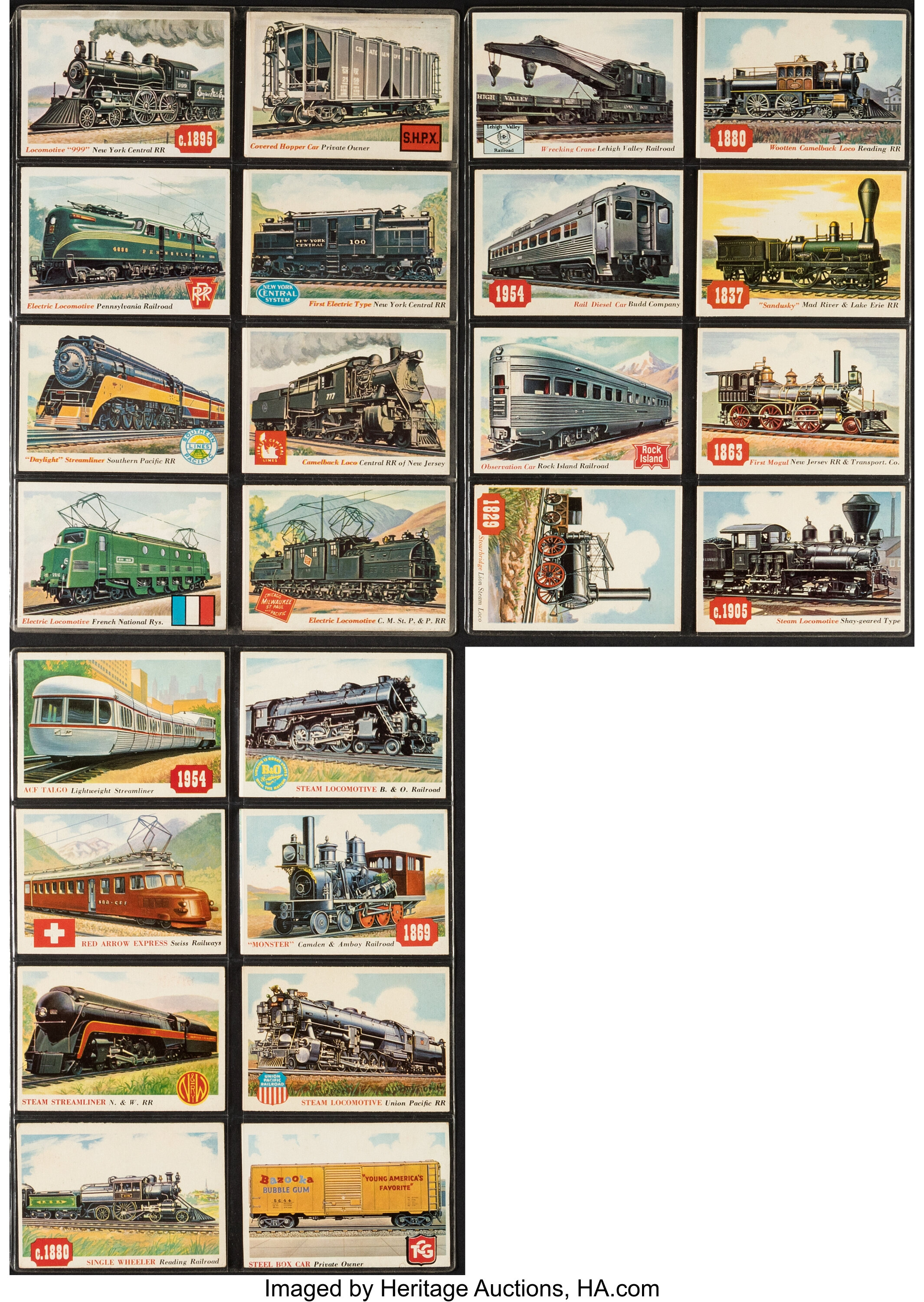 1955 Topps Rails & Sails - Complete Set of 200... Memorabilia | Lot ...