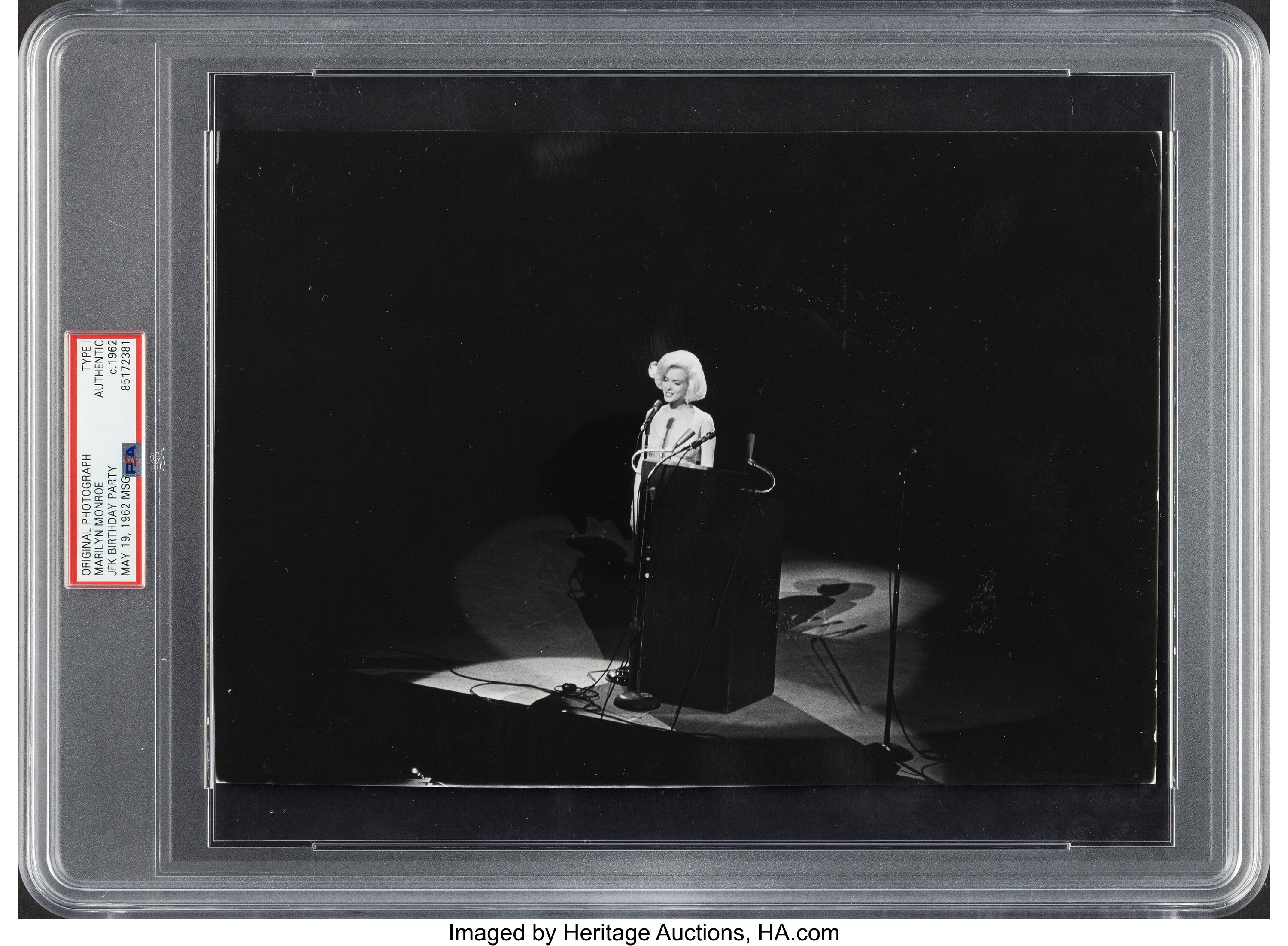 Marilyn Monroe in Jean Louis Gown Singing "Happy Birthday, Mr. | Lot ...