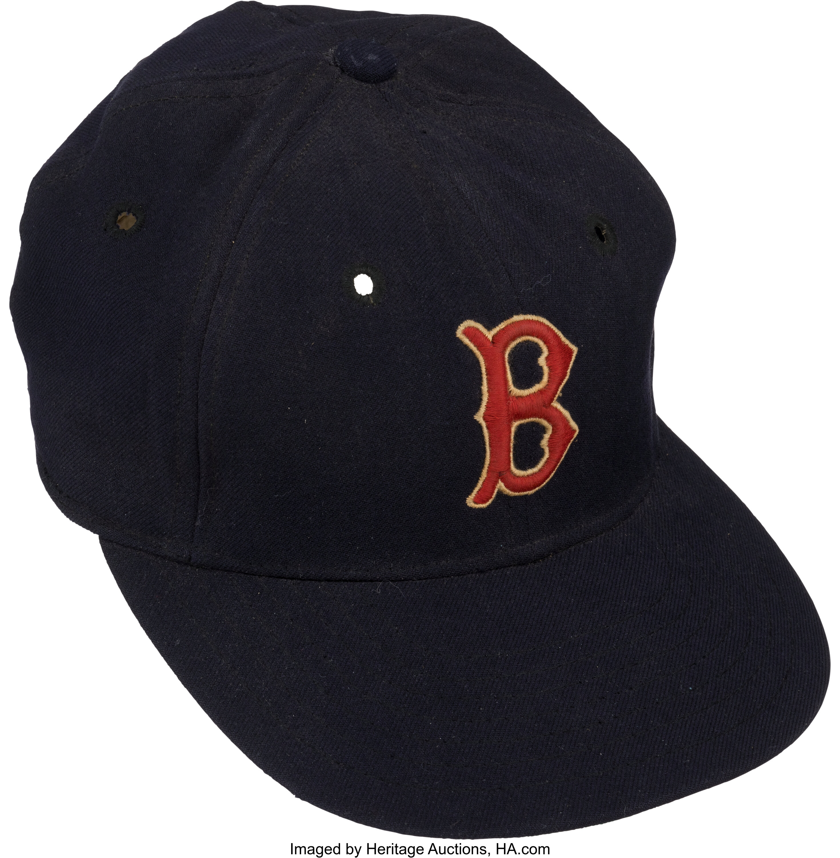 1950-60 Ted Williams Game Worn & Signed Boston Red Sox Cap.... | Lot ...