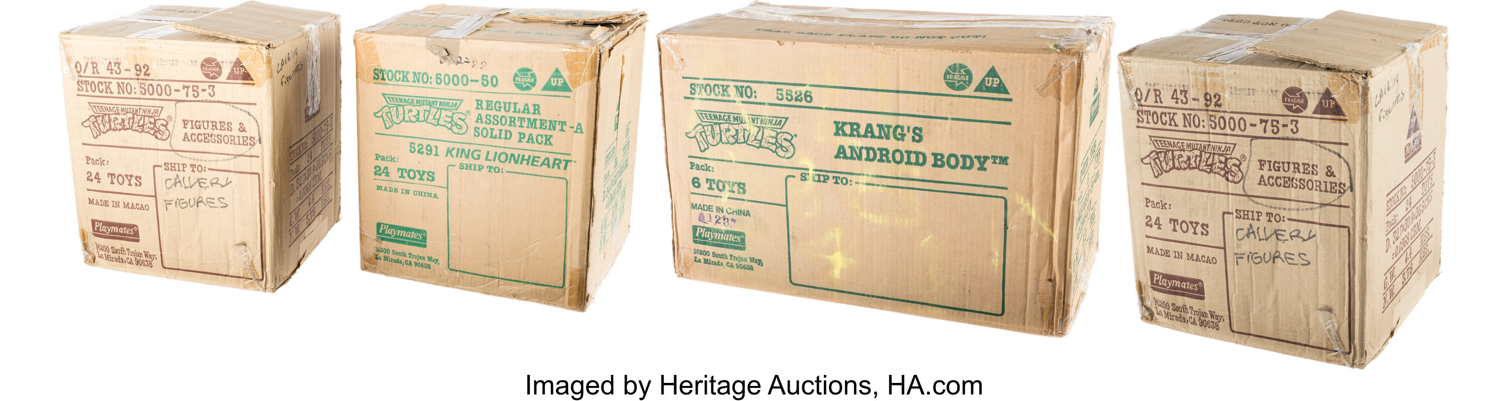 Teenage Mutant Ninja Turtles Lot Of 4 Shipping Boxes (Playmates, | Lot ...