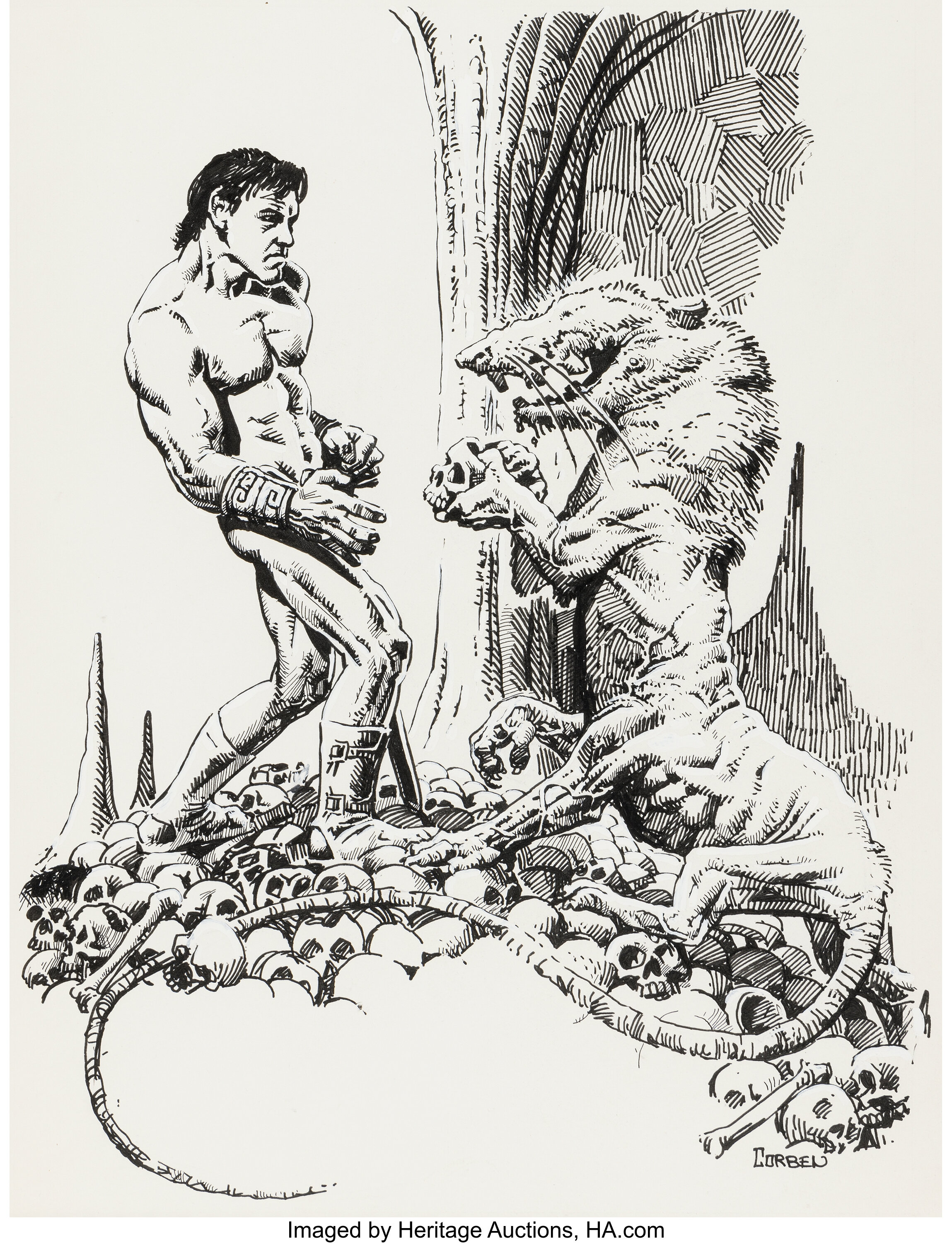 Richard Corben Llana of Gathol and John Carter of Mars Interior | Lot ...