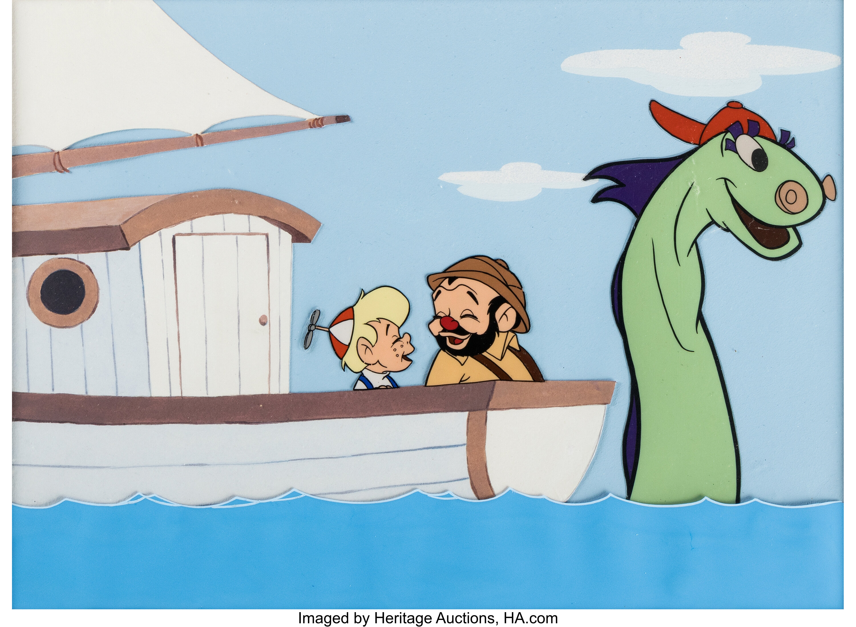 Beany and Cecil Multi-Character Production Cel with Custom Painted ...
