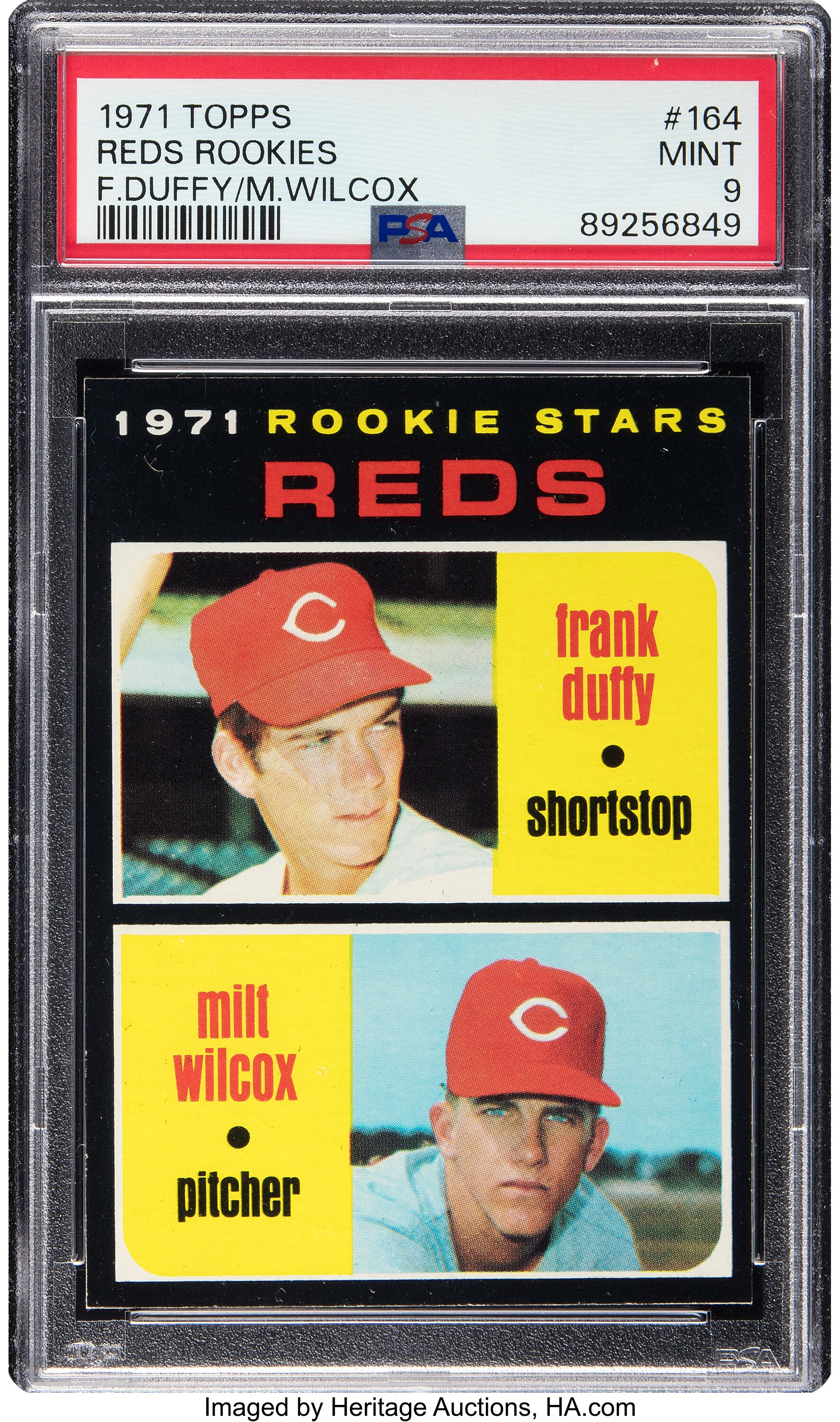 1971 Topps Reds Rookie Stars - Duffy & Wilcox #164 PSA Mint 9 - | Lot ...