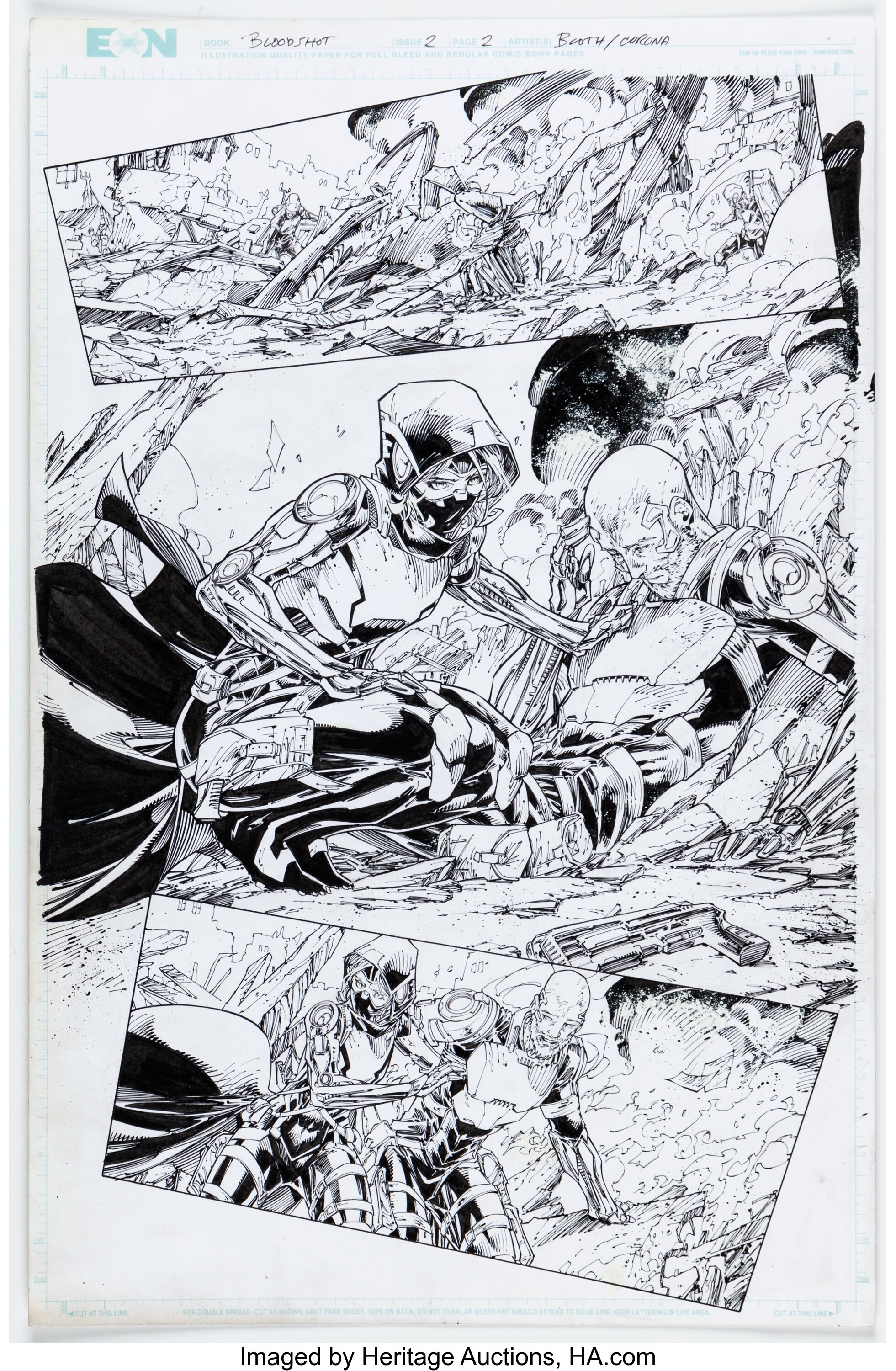 Brett Booth and Adelso Corona Bloodshot #2 Story Page 2 Original | Lot ...