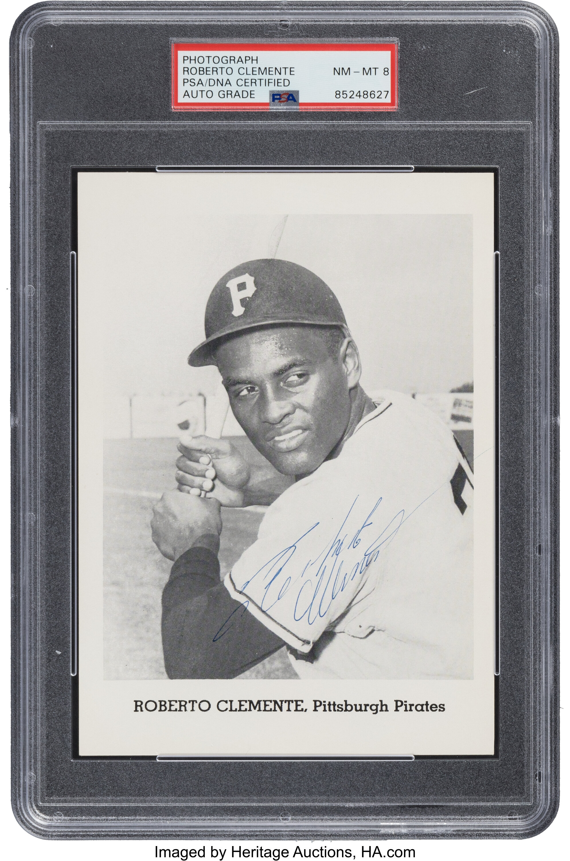1960s Roberto Clemente Signed Photograph, PSA/DNA NM-MT 8 - From | Lot ...
