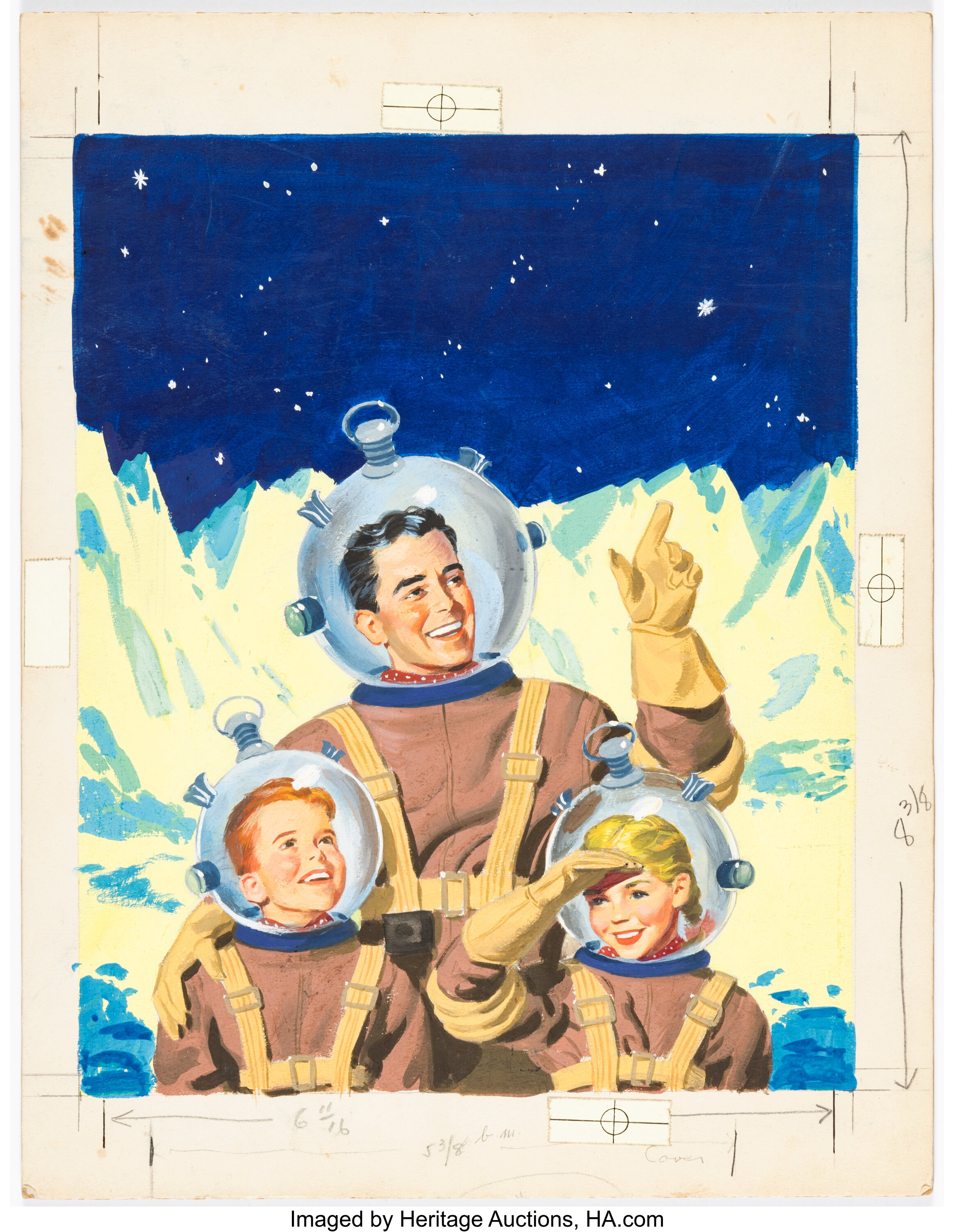 Frank Vaughn Tom Corbet Book Cover Painting Original Art (Wonder | Lot ...