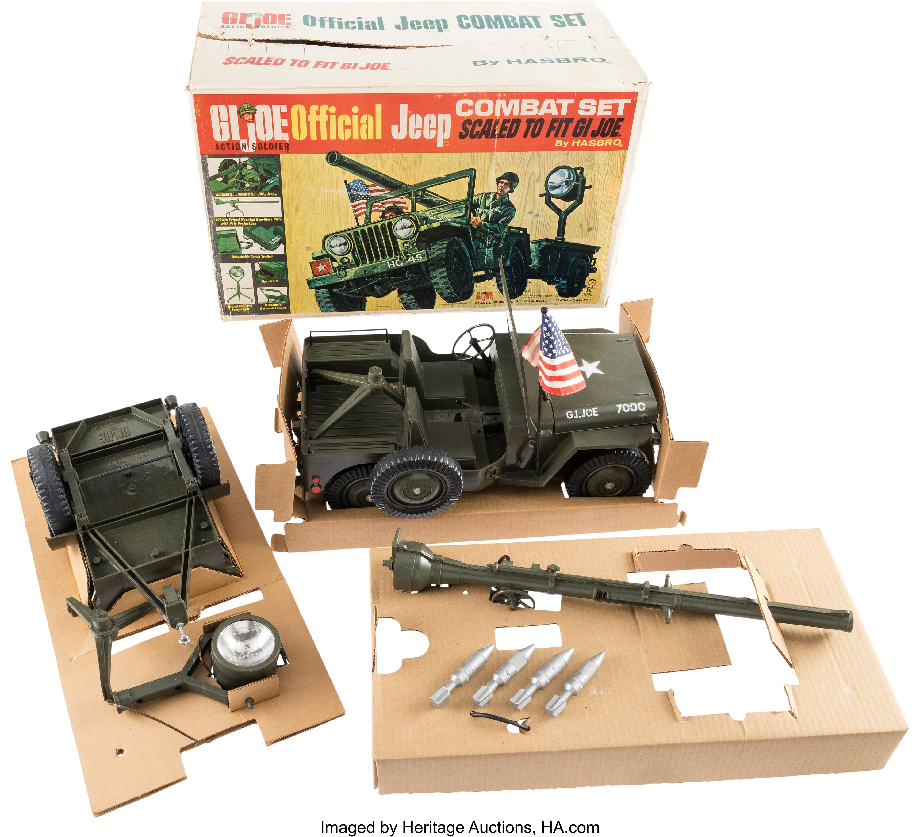 G.I. Joe Jeep Combat Set (Hasbro, 1965).... Action Figures GI Joe | Lot ...