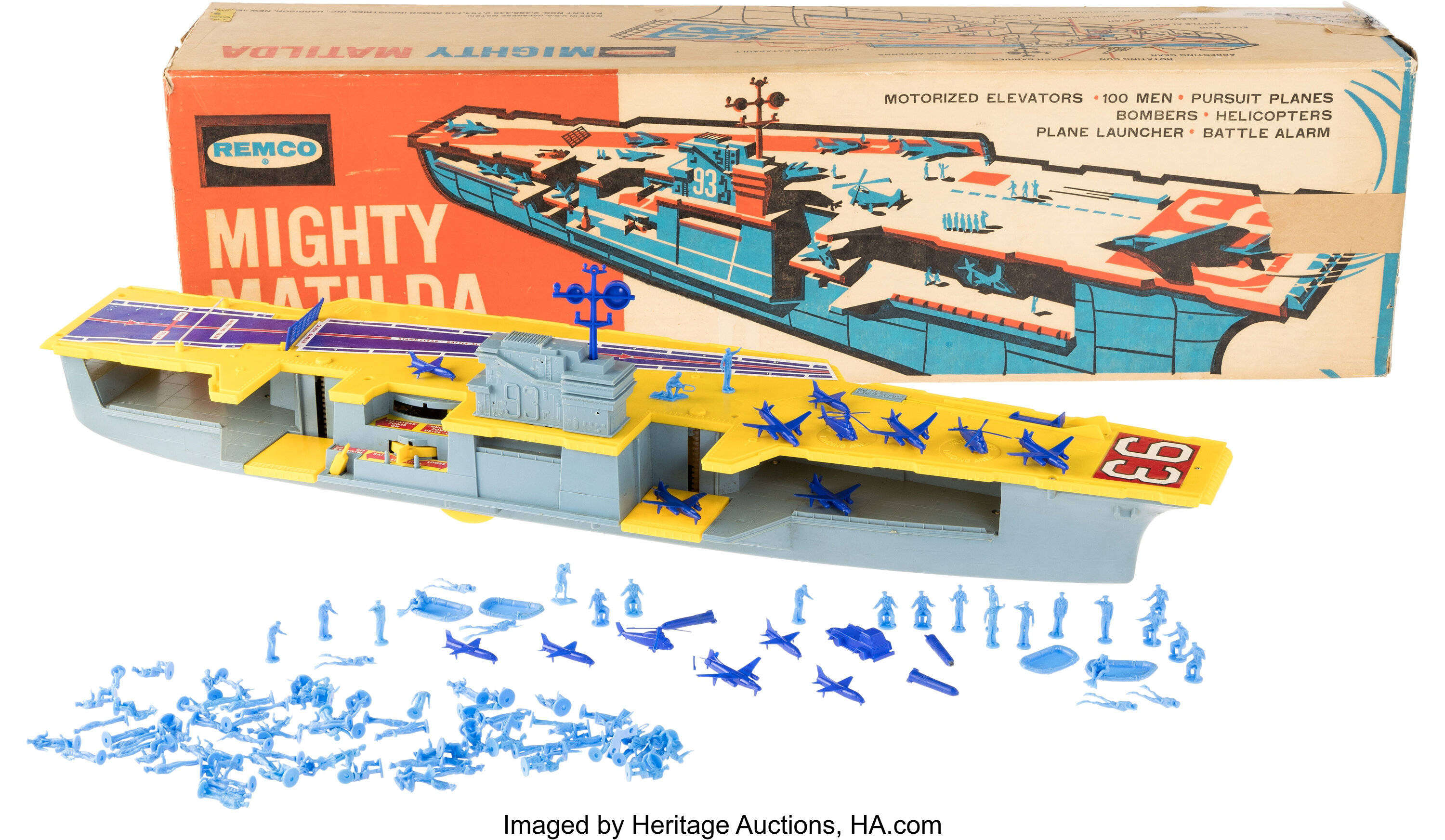 Mighty Matilda Motorized Aircraft Carrier (Remco, 1961).... Toys | Lot ...