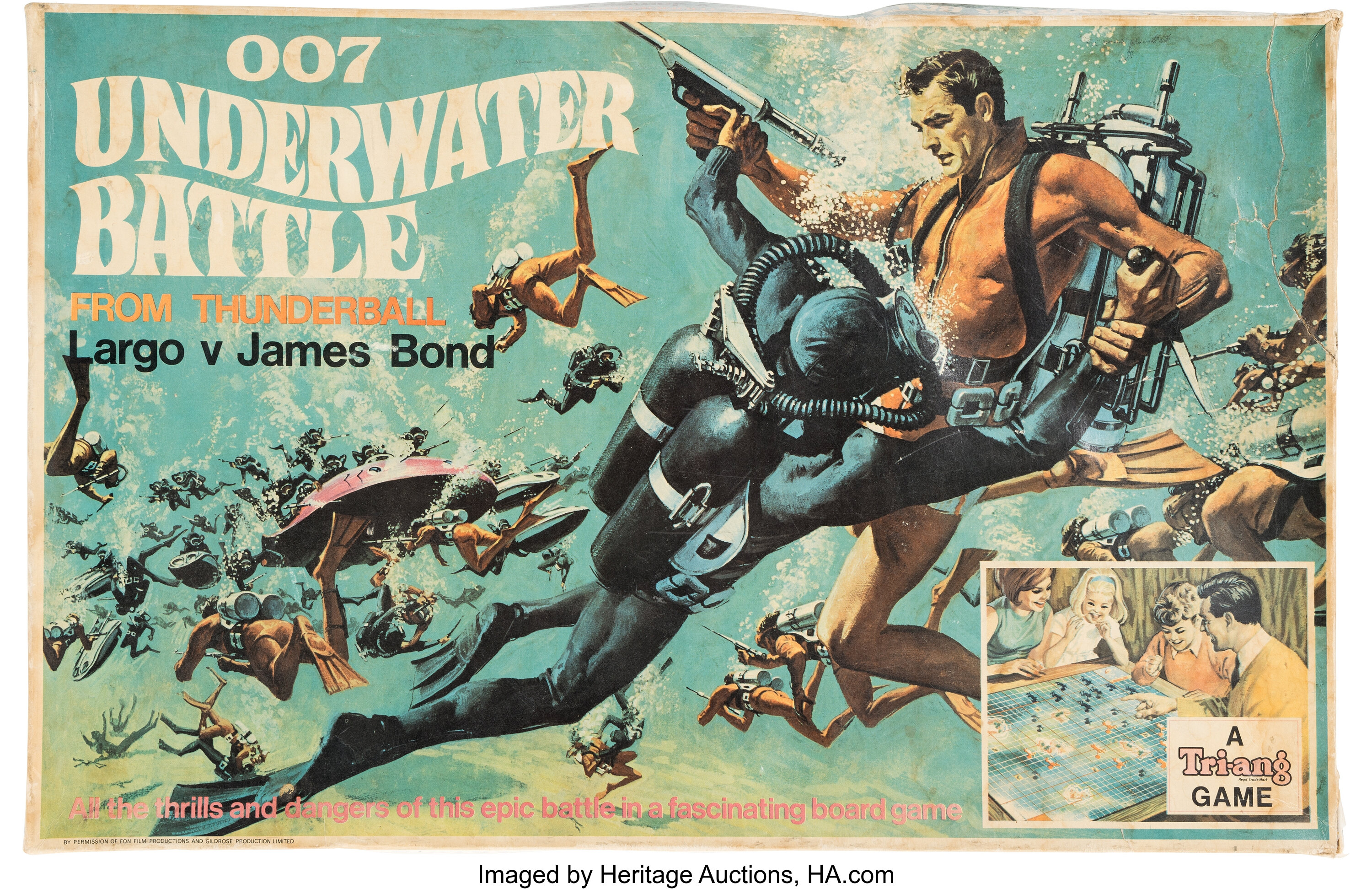 James Bond Underwater Battle Game (Tri-ang, 1965).... Toys Other | Lot ...