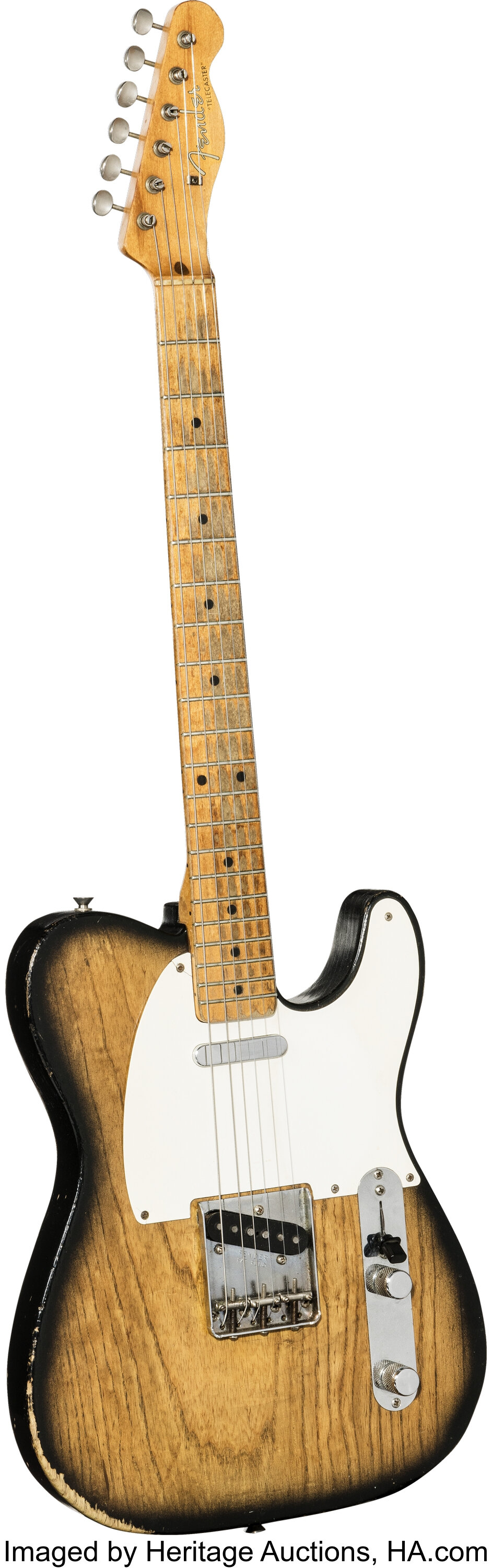1957 Fender Telecaster Sunburst Solid Body Electric Guitar, Serial ...