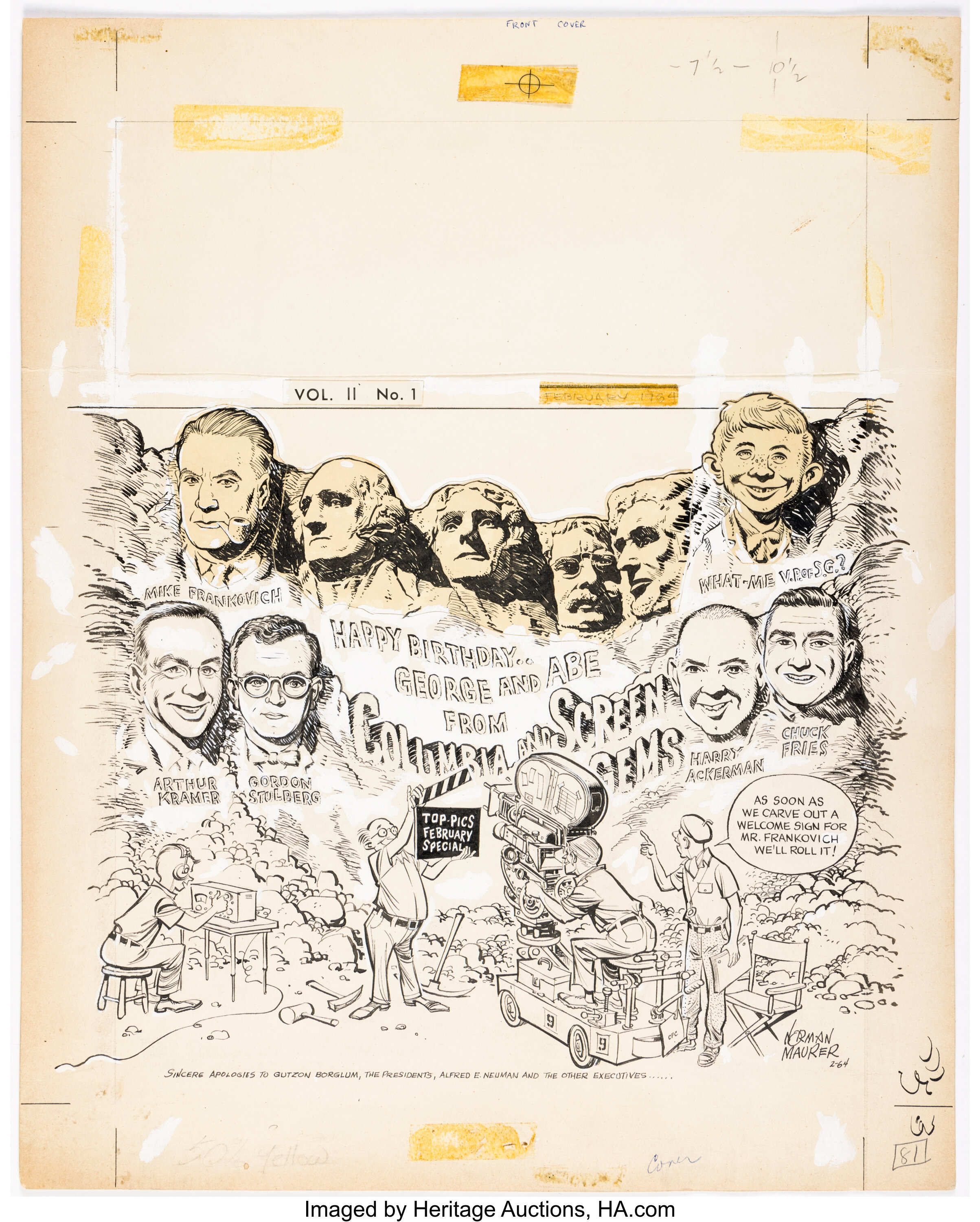 Norman Maurer - Columbia / Screen Gems Cover Illustration Original ...
