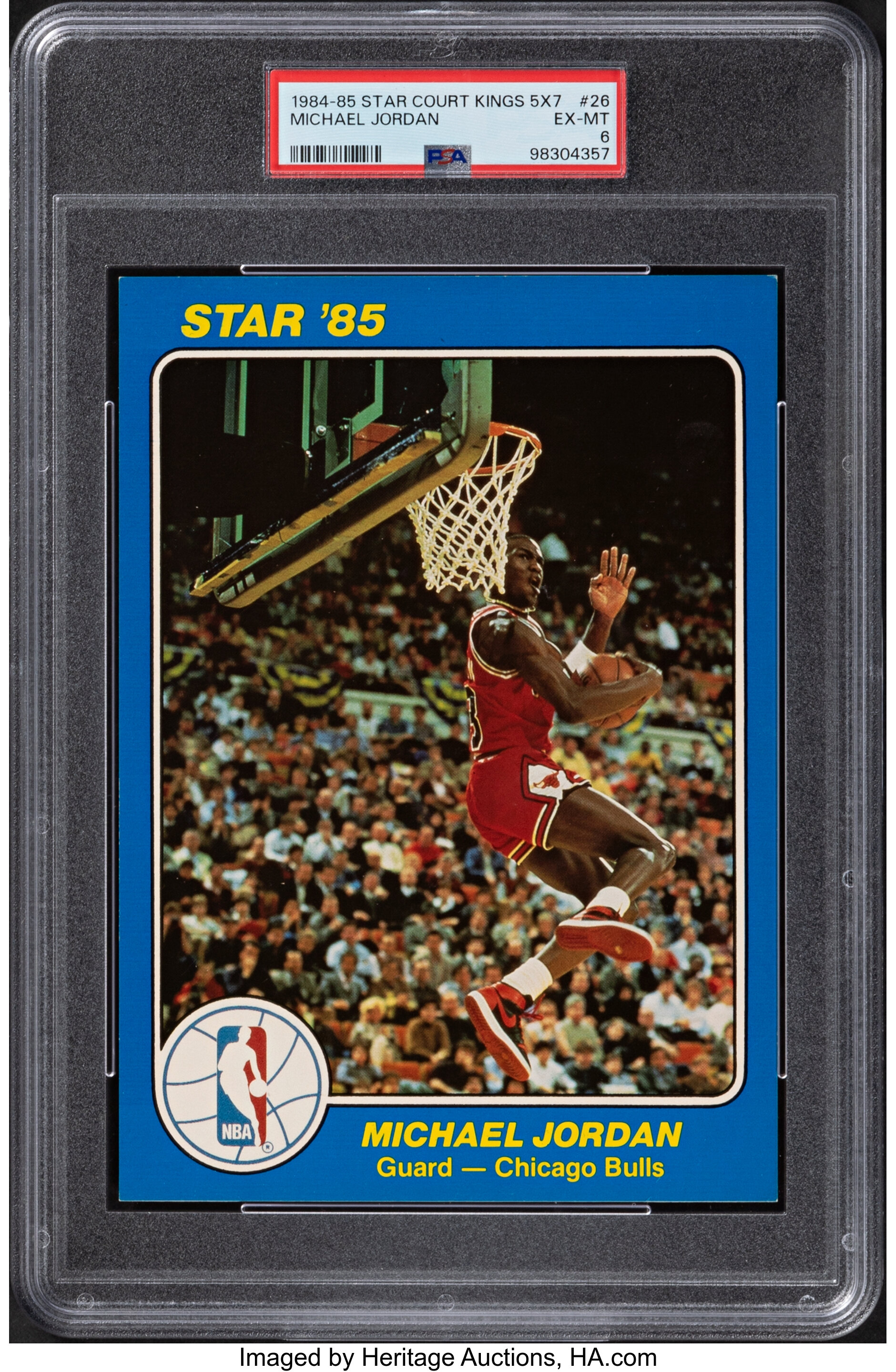 1984 Star Court Kings 5x7 Michael Jordan #26 PSA EX-MT 6. ... | Lot ...