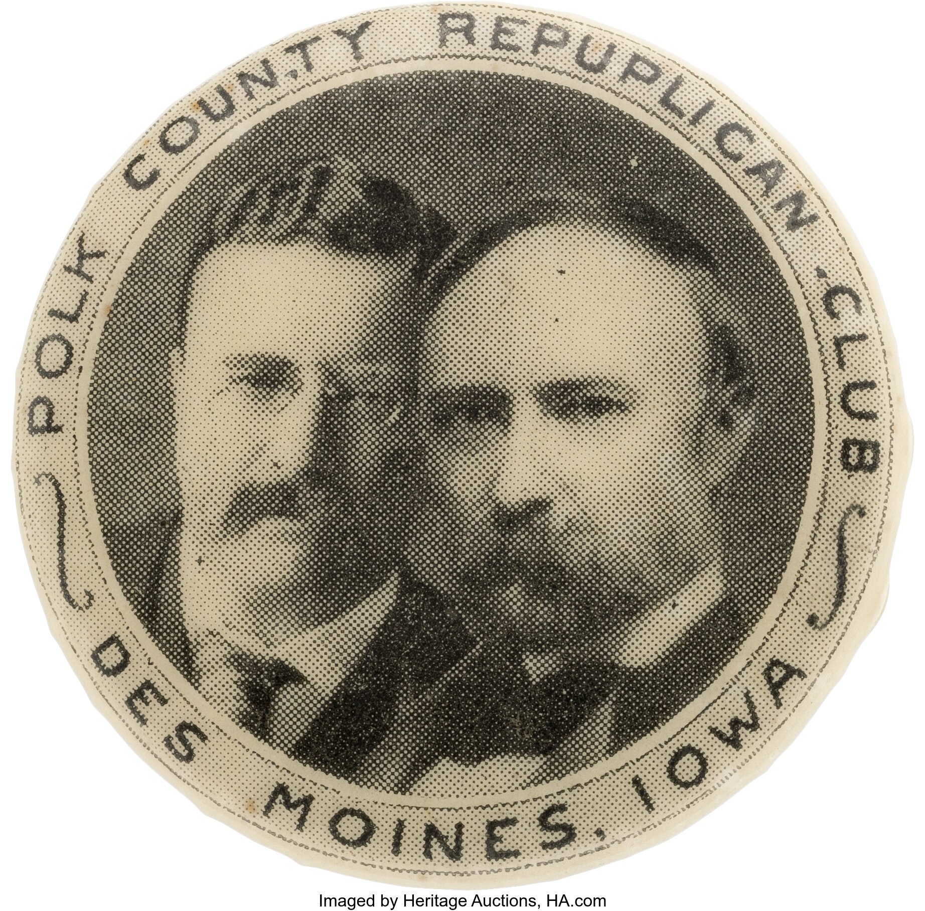 Roosevelt & Fairbanks: Polk County Jugate.... Political Pinback | Lot ...