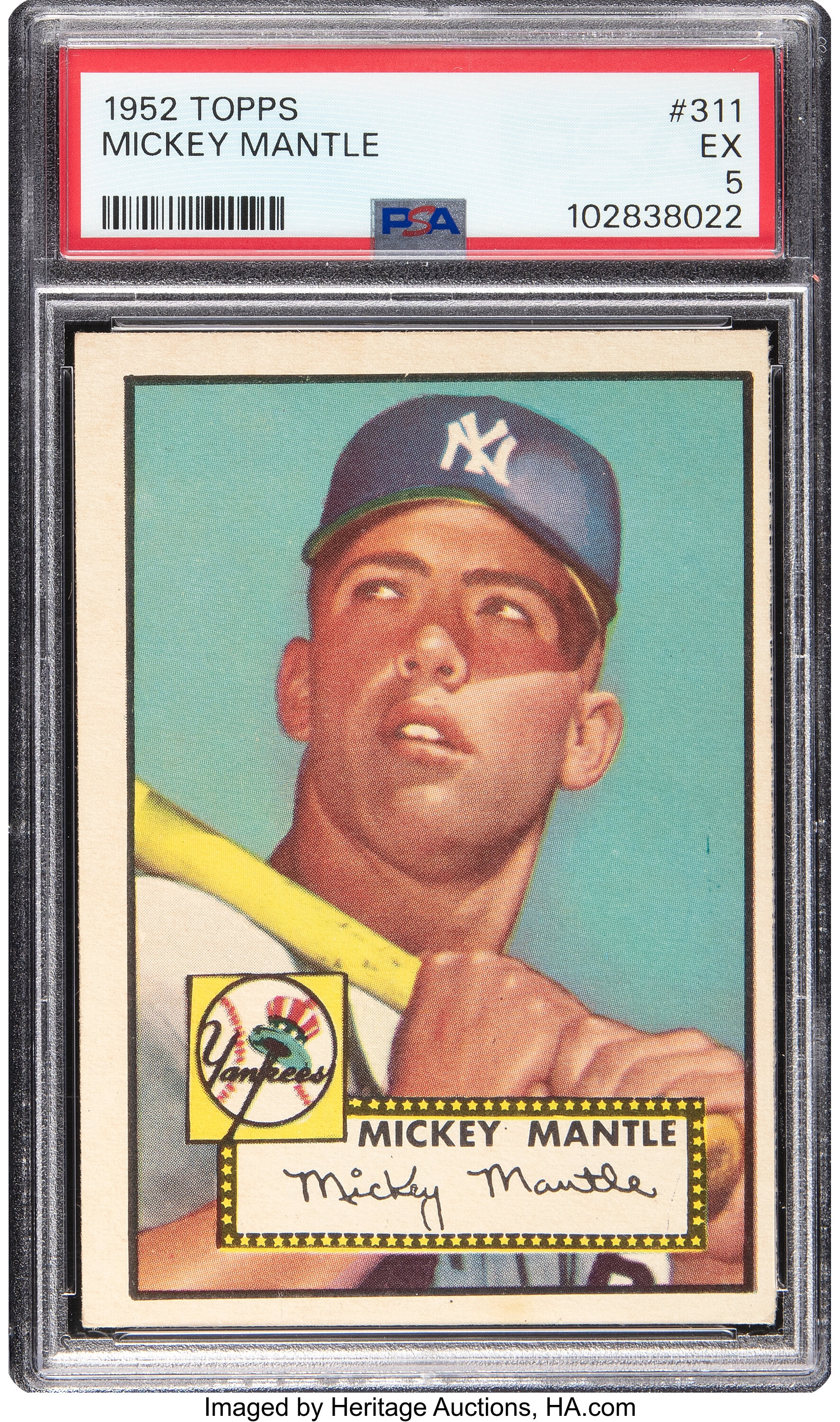 1952 Topps Mickey Mantle #311 PSA EX 5.... Baseball Cards Singles | Lot ...