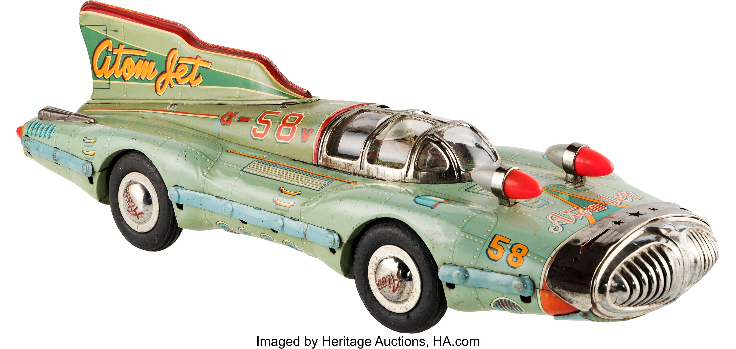 Atom Jet Tin Race Car (Yonezawa, 1954).... Action Figures Other | Lot ...