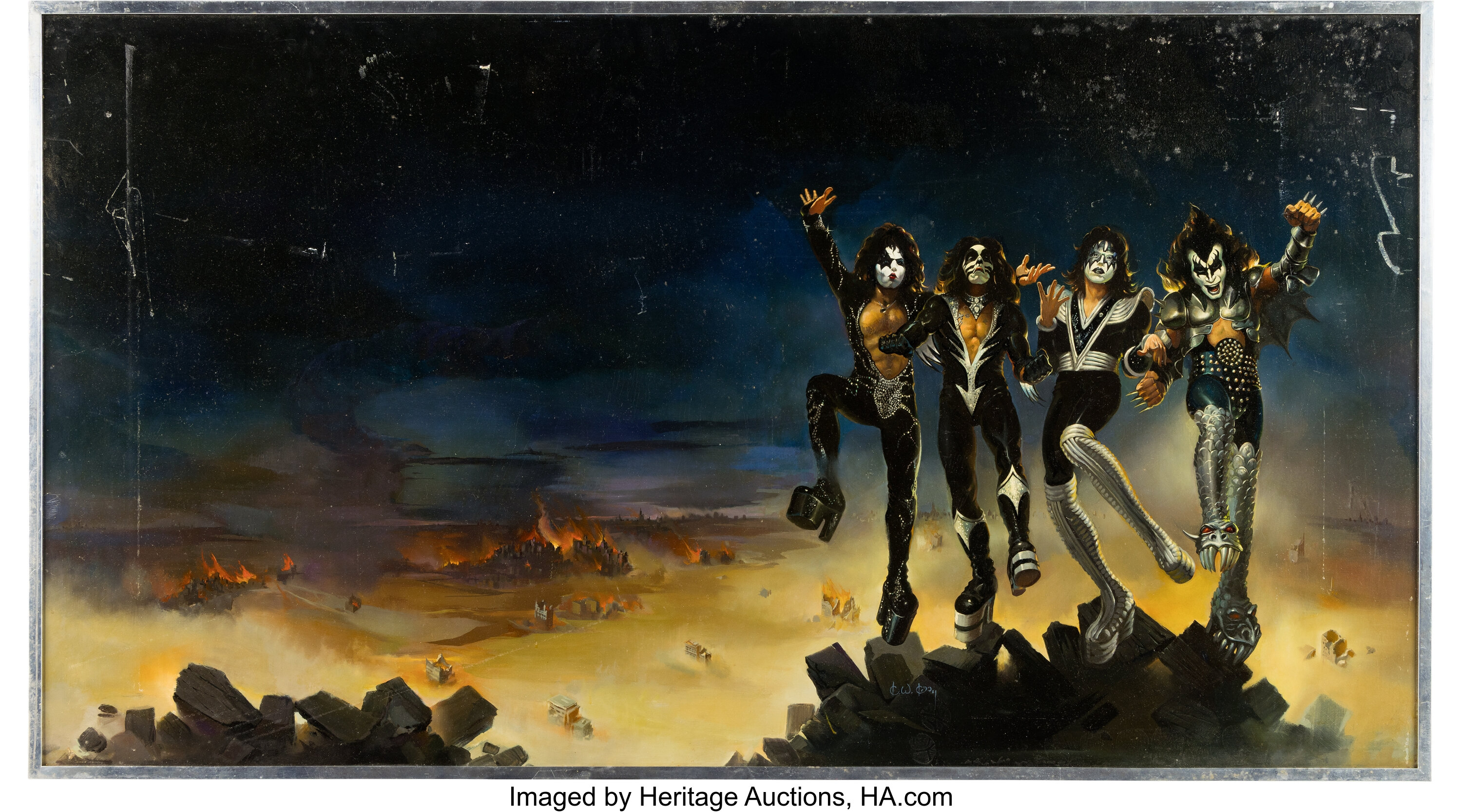 KISS Destroyer Original Art by Ken Kelly. ... Music Memorabilia | Lot ...