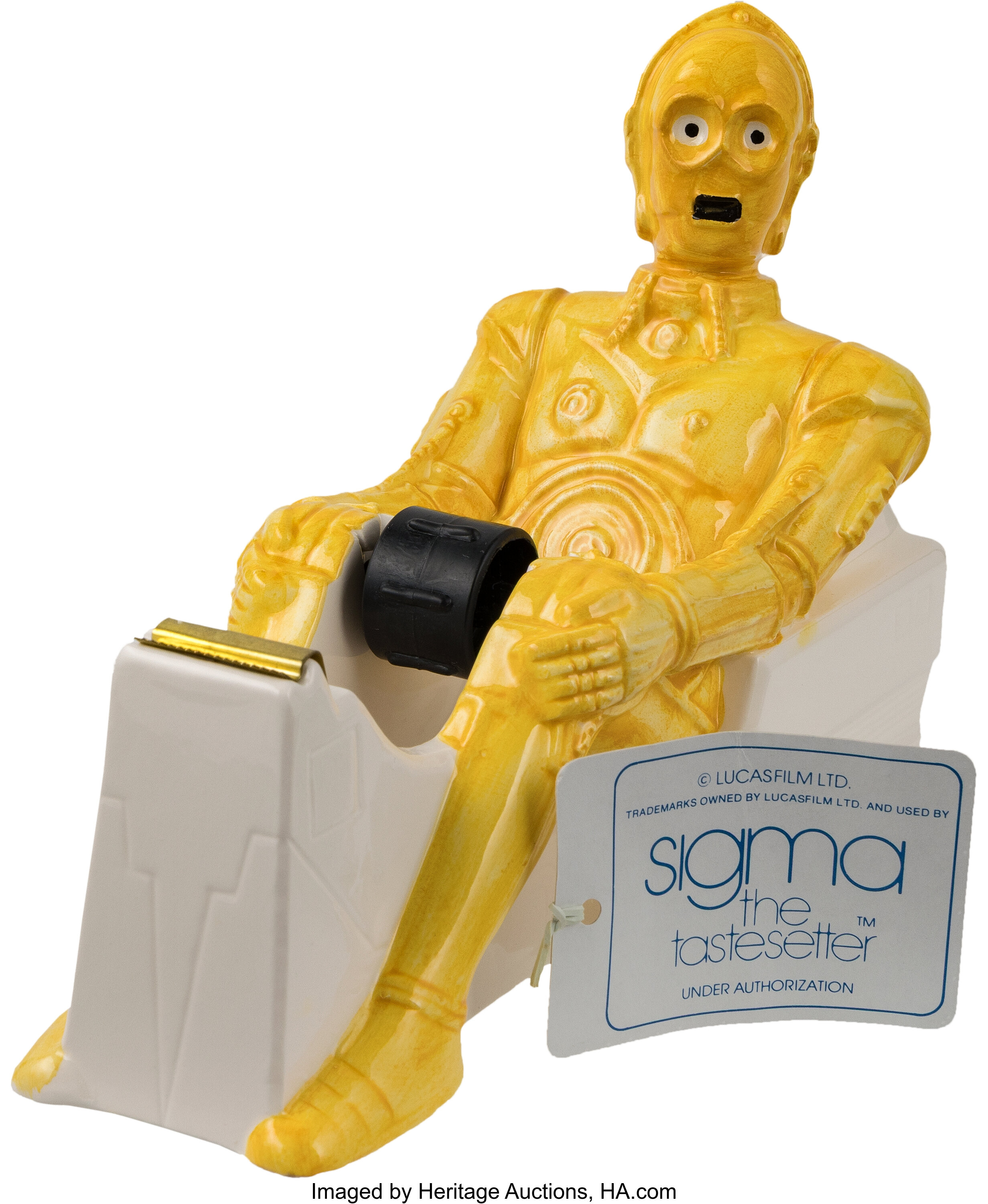 Star Wars Hand Painted Ceramic C-3PO Tape Dispenser (Sigma, | Lot ...