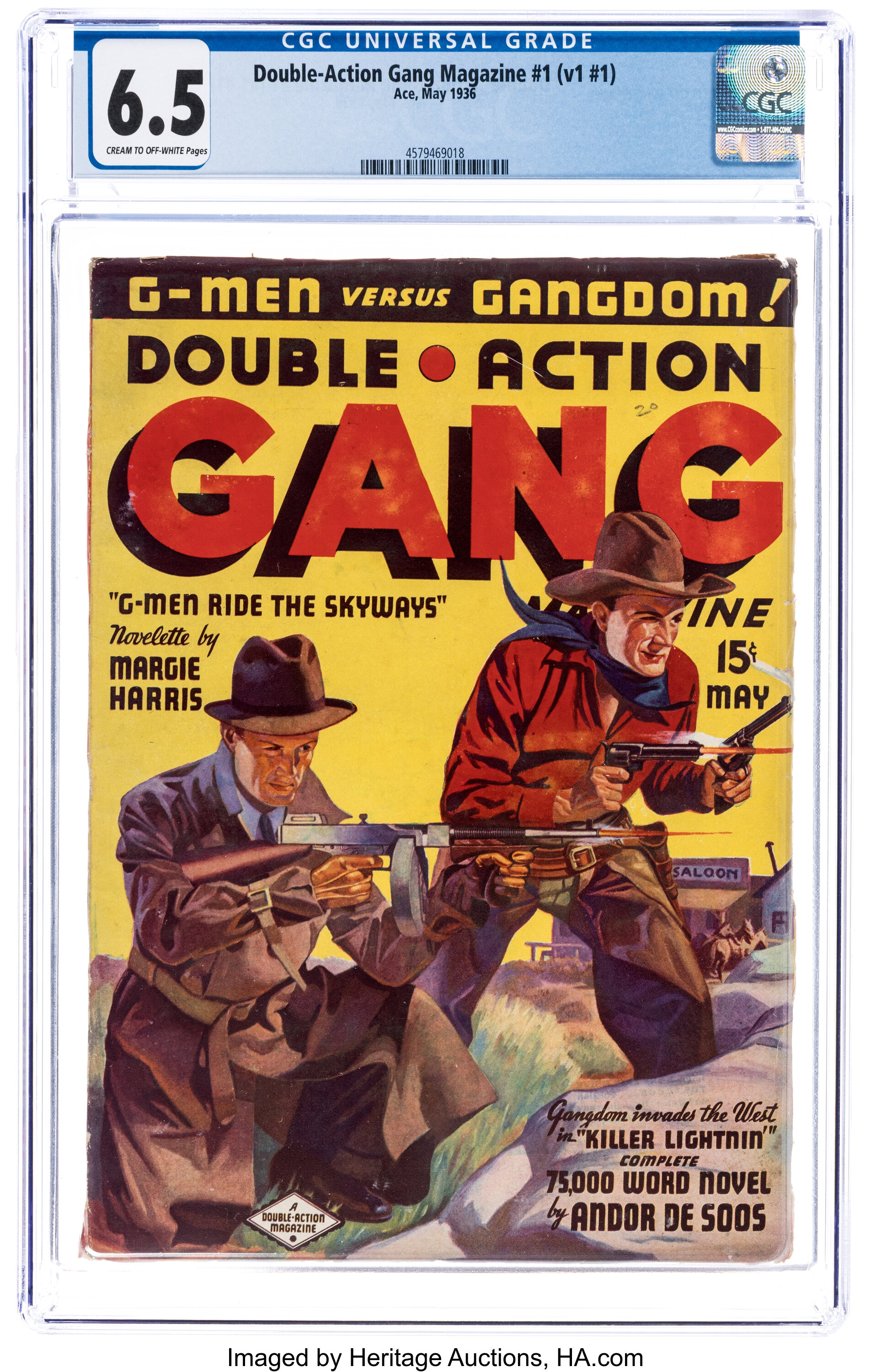 Double-Action Gang Magazine #1 May 1936 (Ace) CGC FN+ 6.5 Cream to ...
