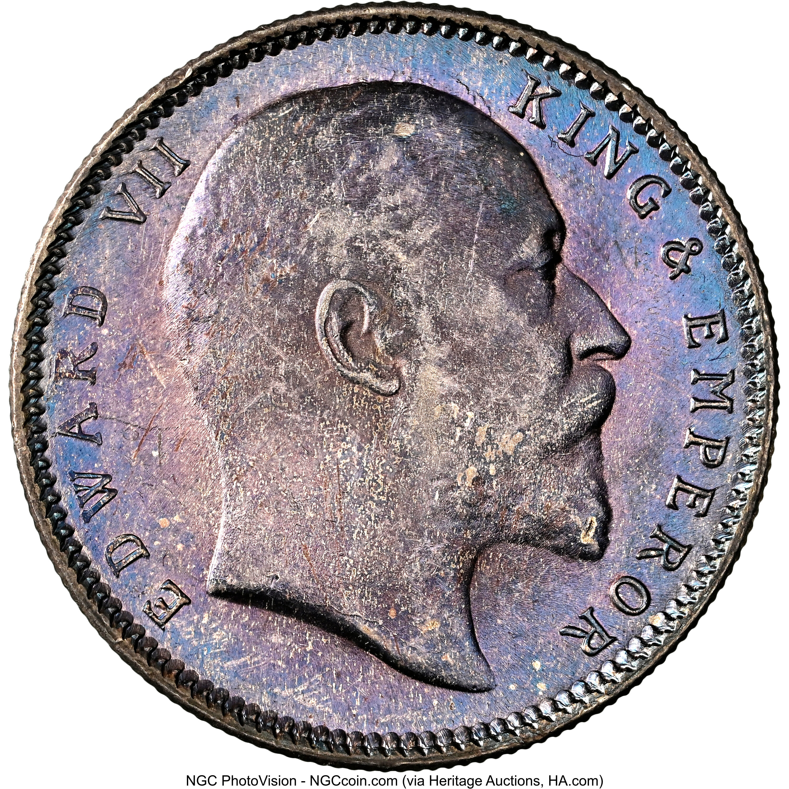 India: British India. Edward VII Rupee 1907-(c) UNC Details | Lot ...